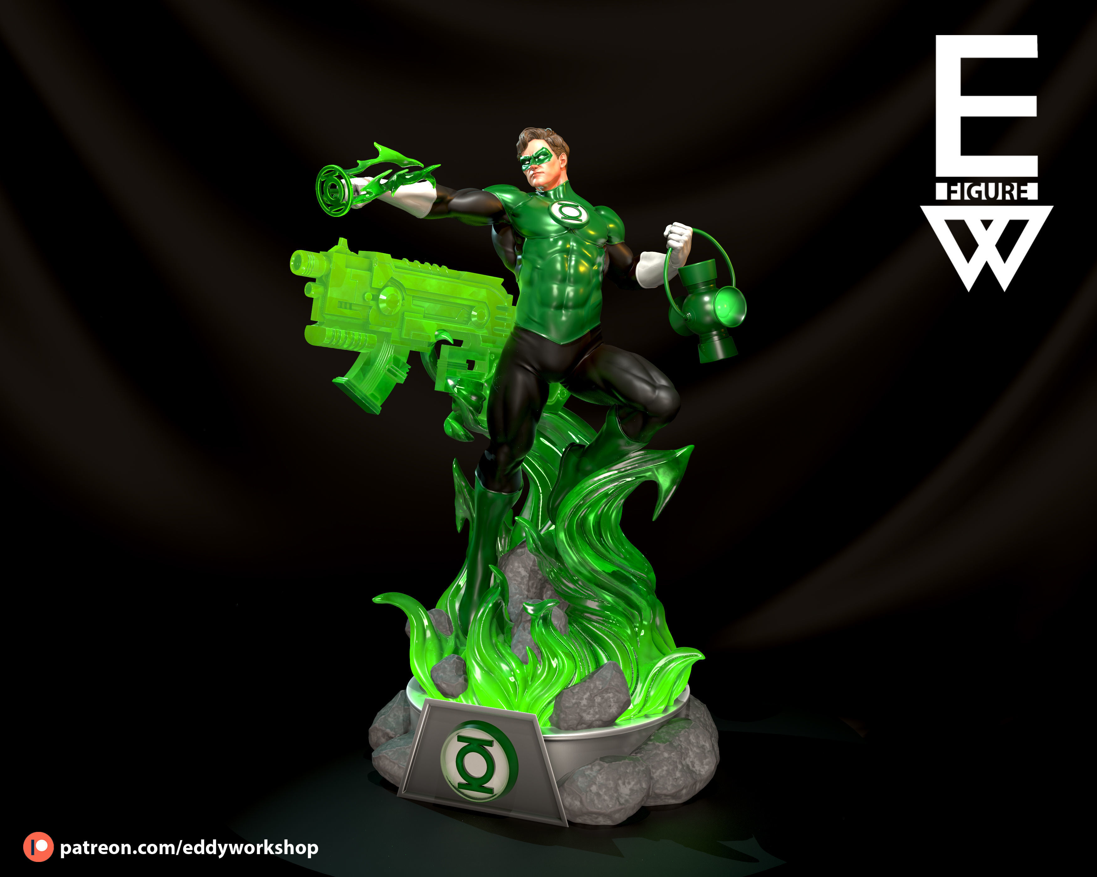 Green Lantern - 3D STL READY TO PRINT 3D model 3D printable | CGTrader