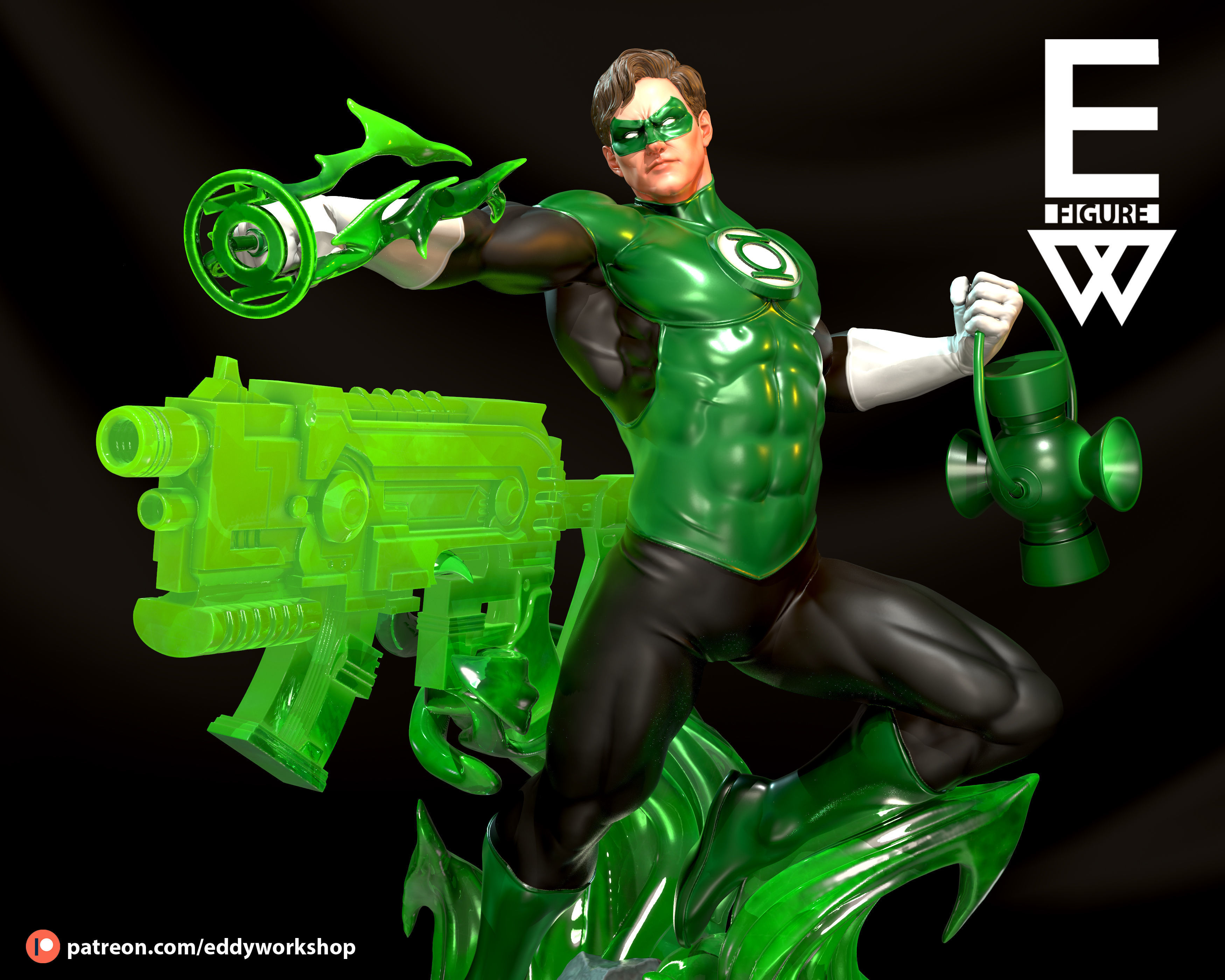 Green Lantern - 3D STL READY TO PRINT 3D model 3D printable | CGTrader