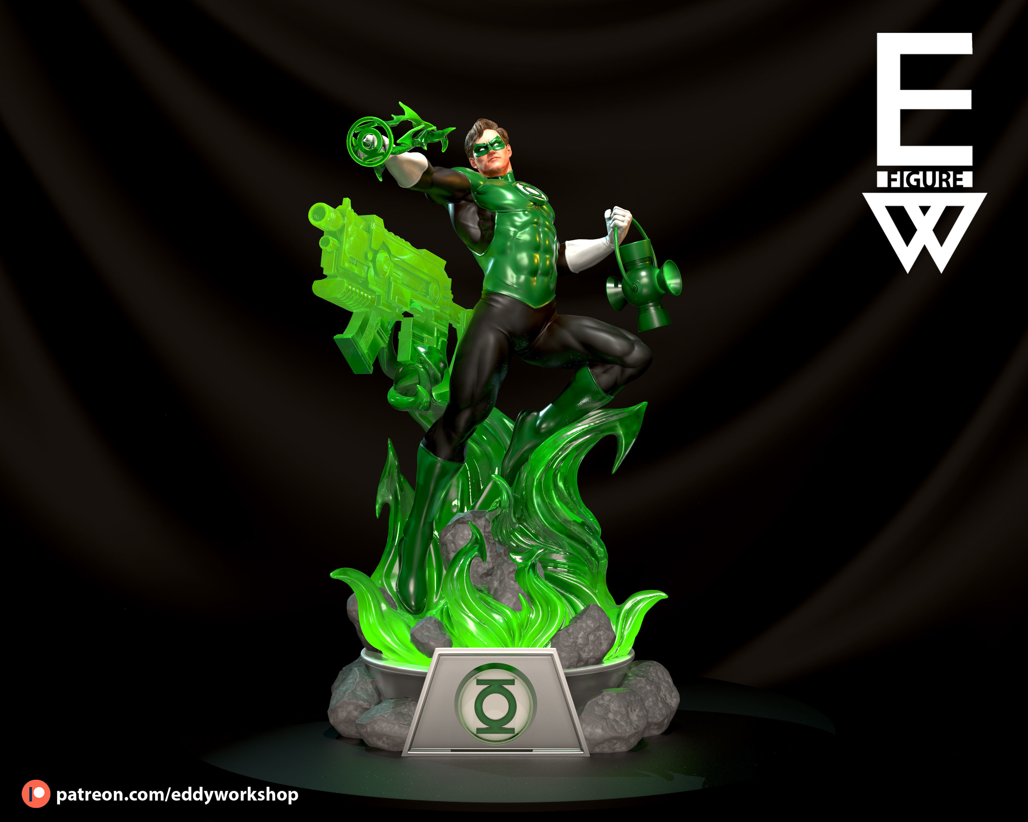 Green Lantern - 3D STL READY TO PRINT 3D model 3D printable | CGTrader