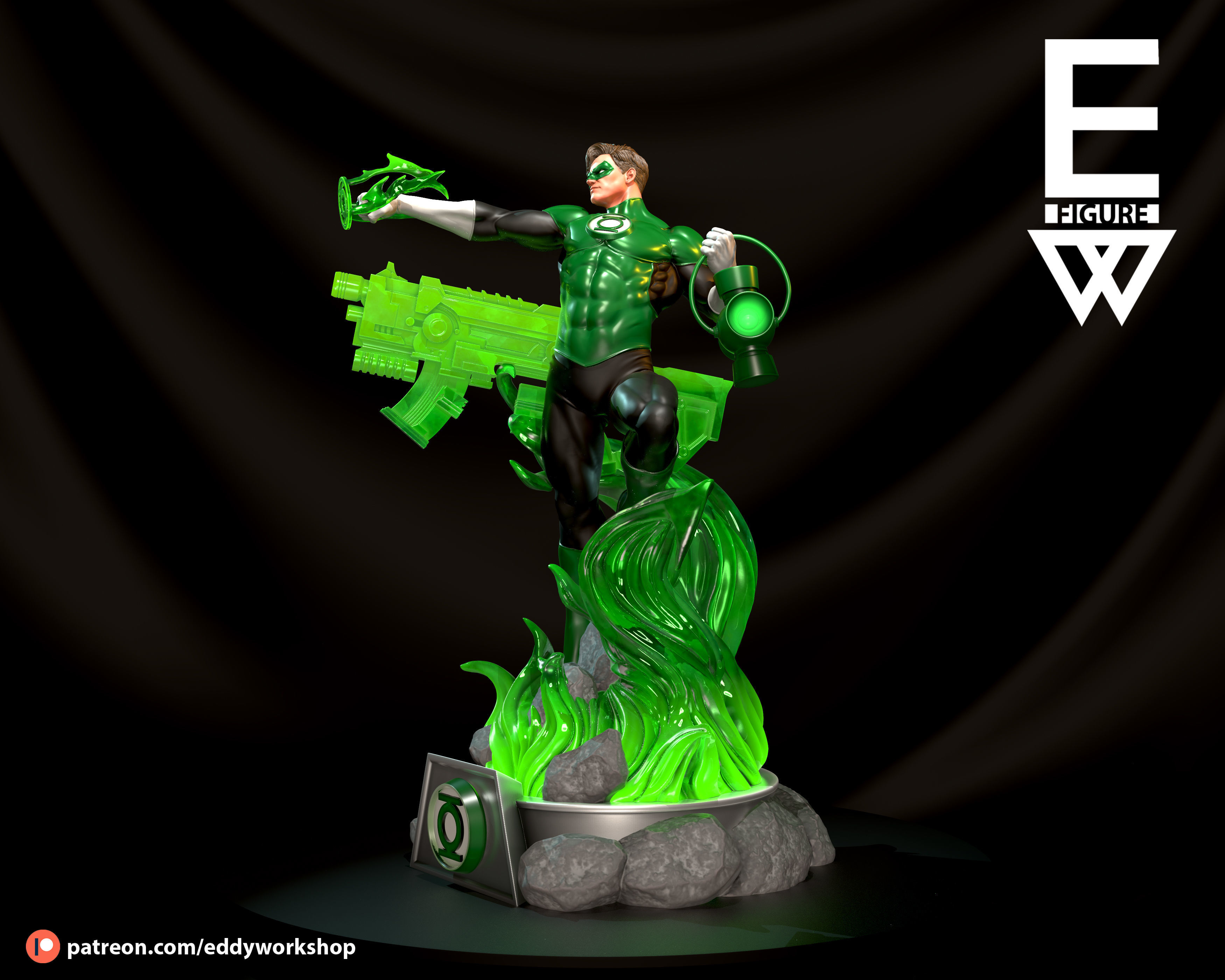 Green Lantern - 3D STL READY TO PRINT 3D model 3D printable | CGTrader
