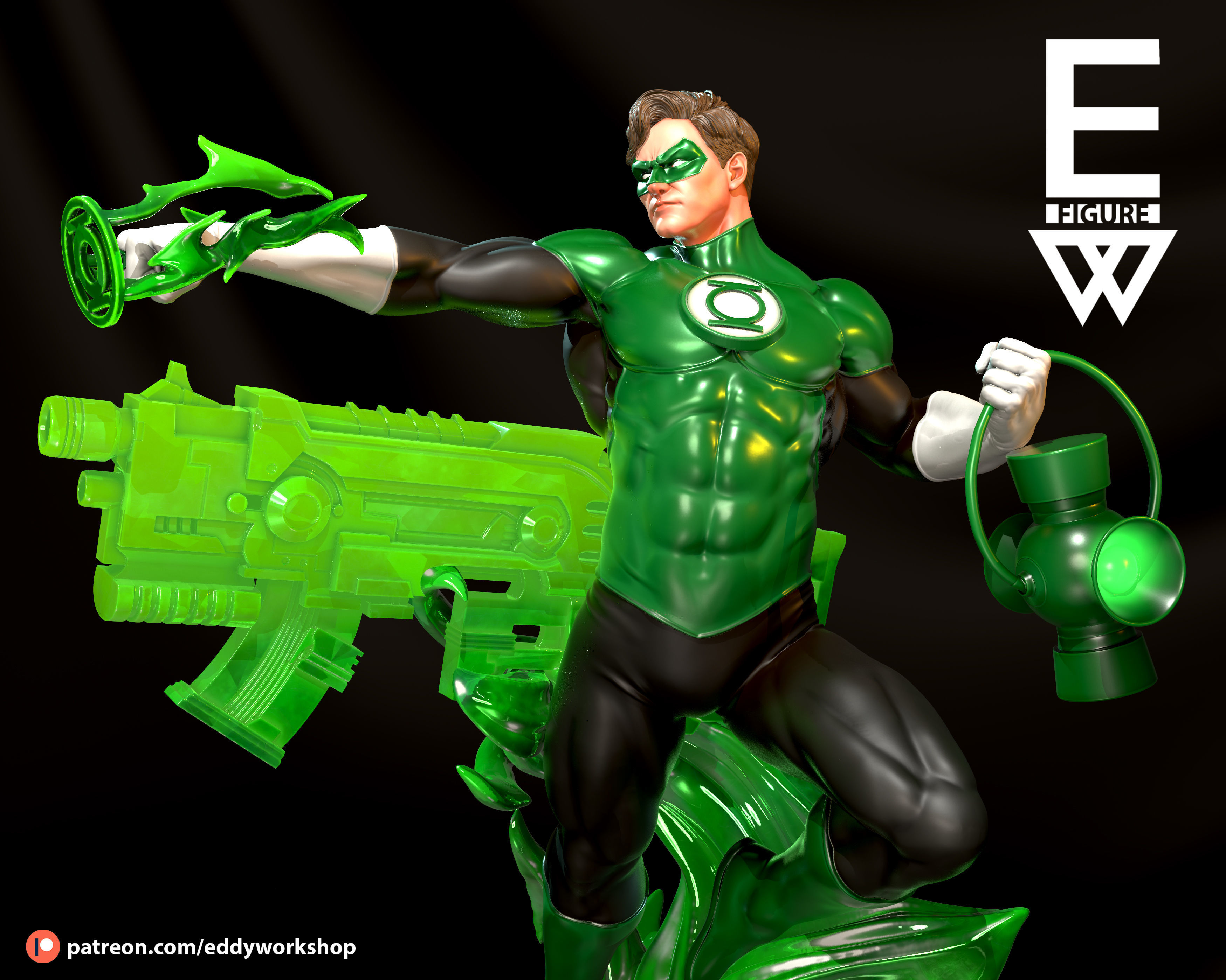 Green Lantern - 3D STL READY TO PRINT 3D model 3D printable | CGTrader