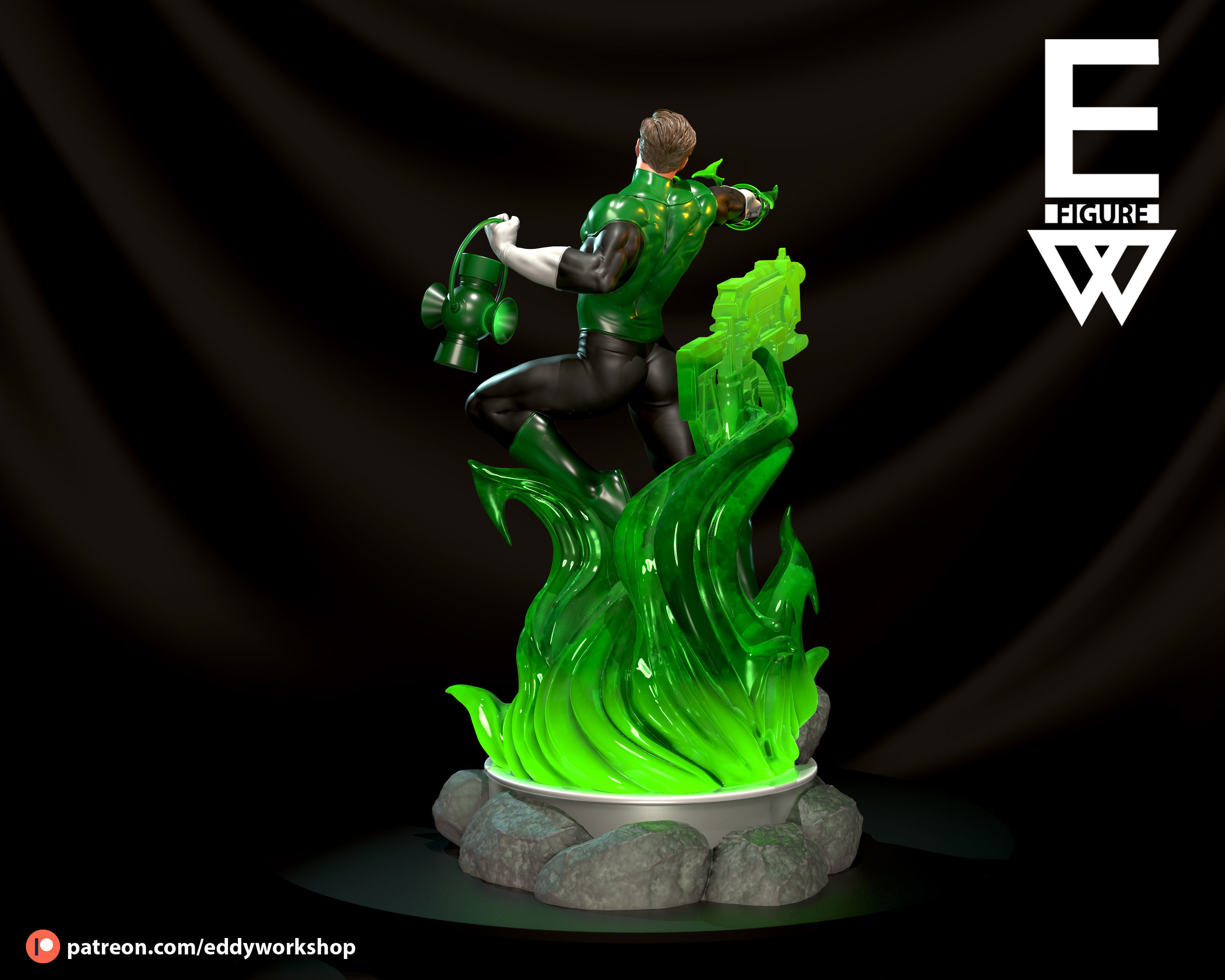 Green Lantern - 3D STL READY TO PRINT 3D model 3D printable | CGTrader
