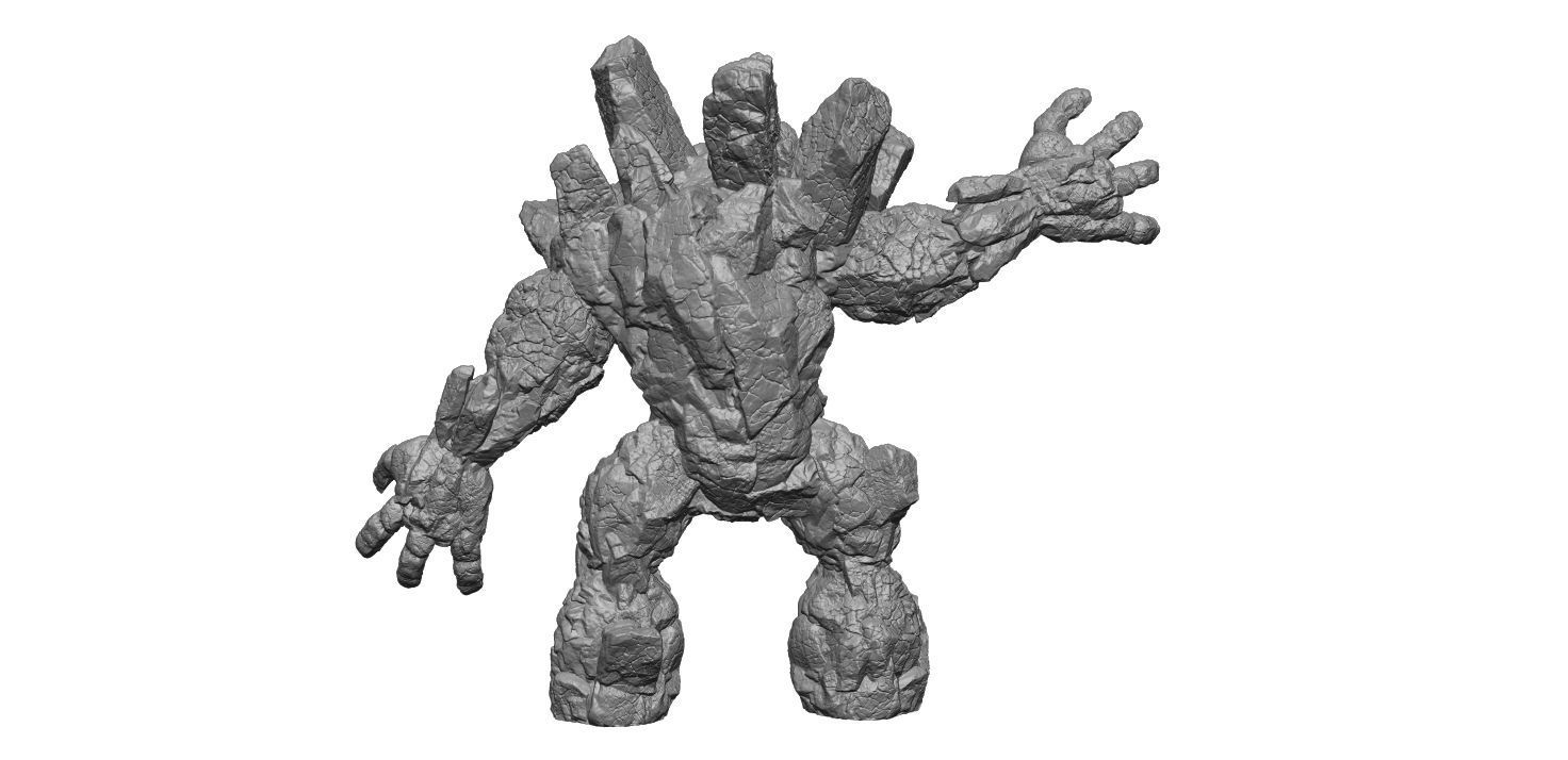 Stone Golem Attack 3D model 3D printable | CGTrader