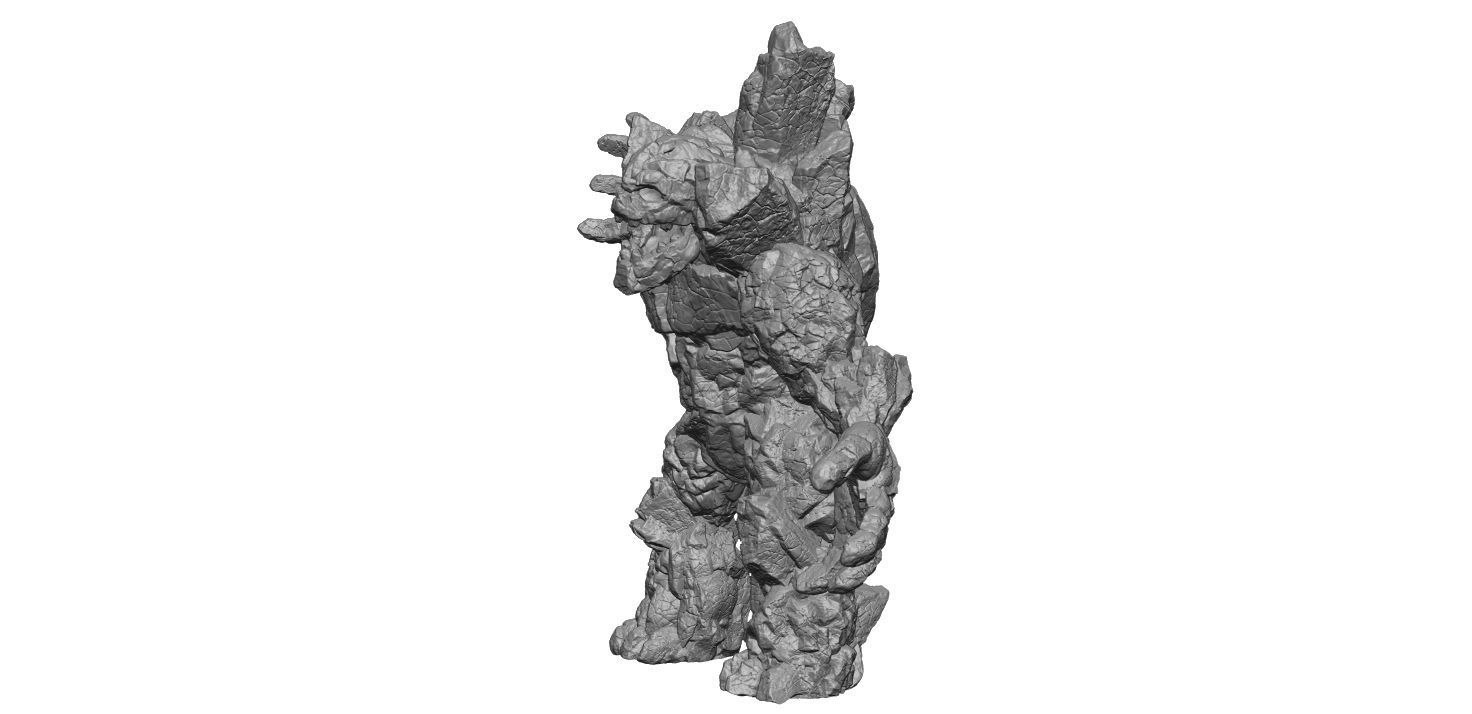 Stone Golem Attack 3D model 3D printable | CGTrader