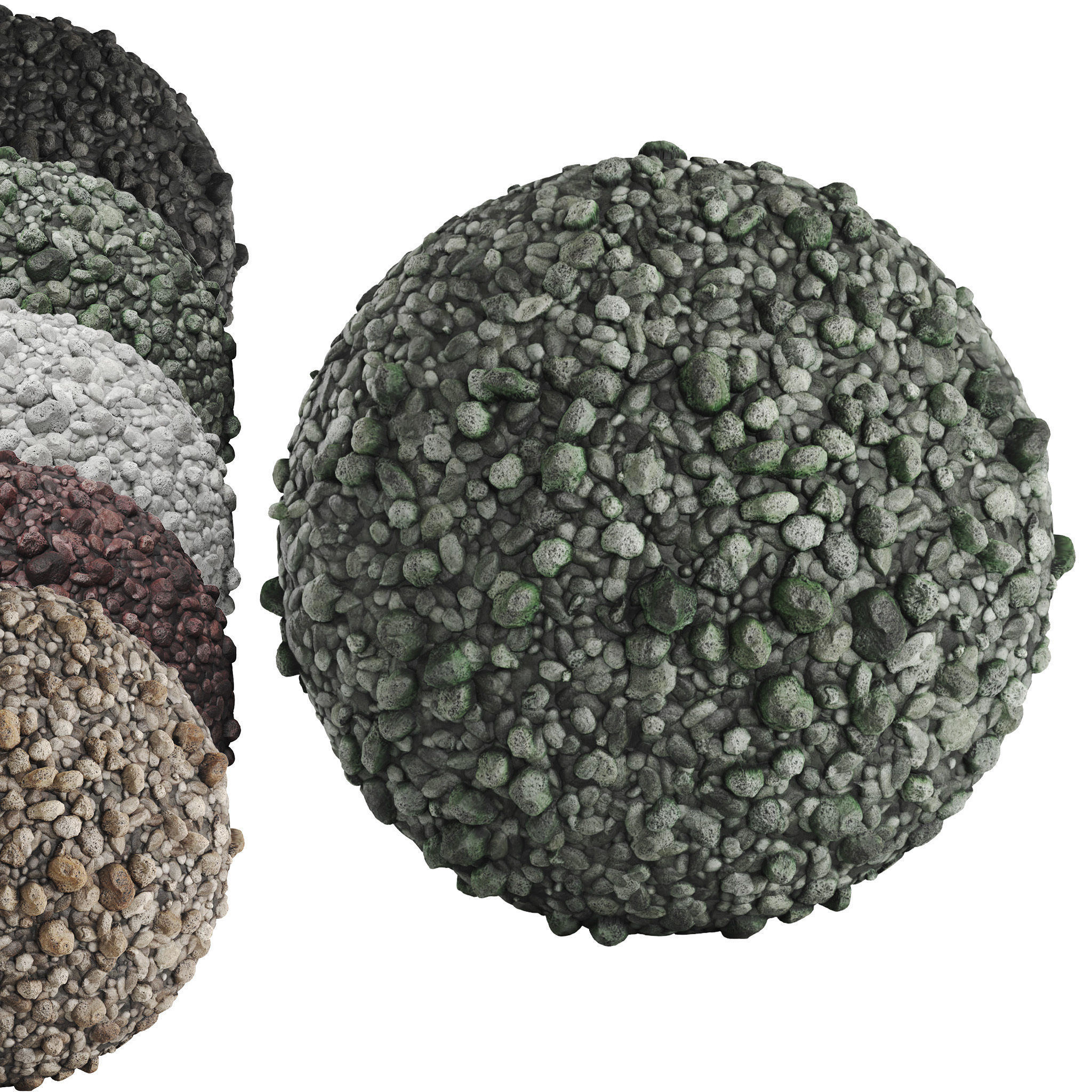 Texture PBR Gravel 03 - 4k - PNG - Seamless - SBSAR VR / AR / low-poly ...