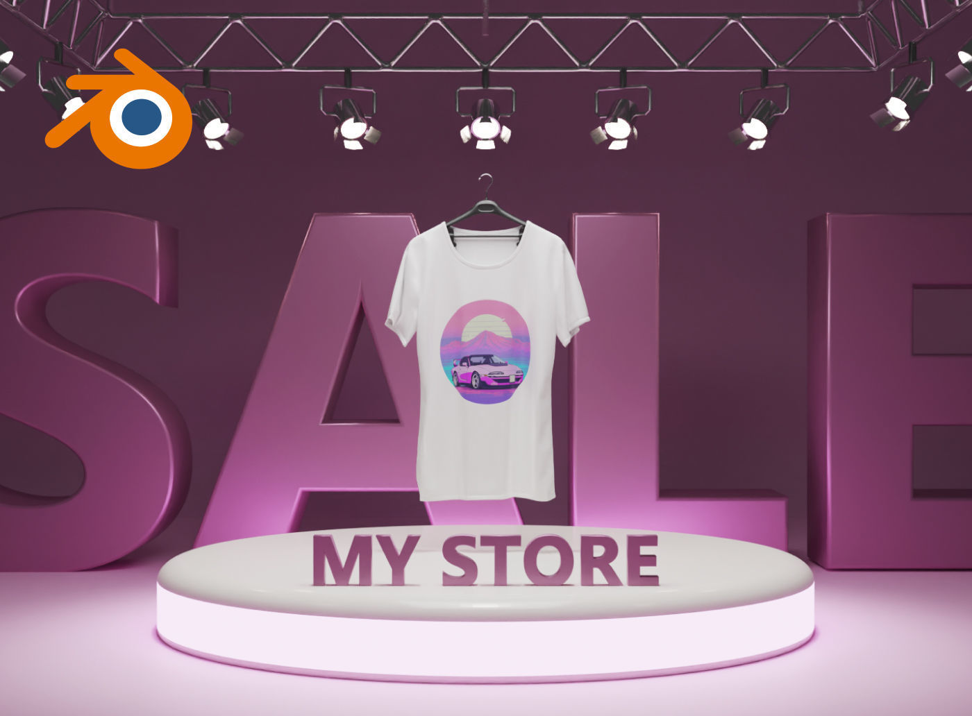 T-shirt 3d mockup for Blender 3D model animated | CGTrader