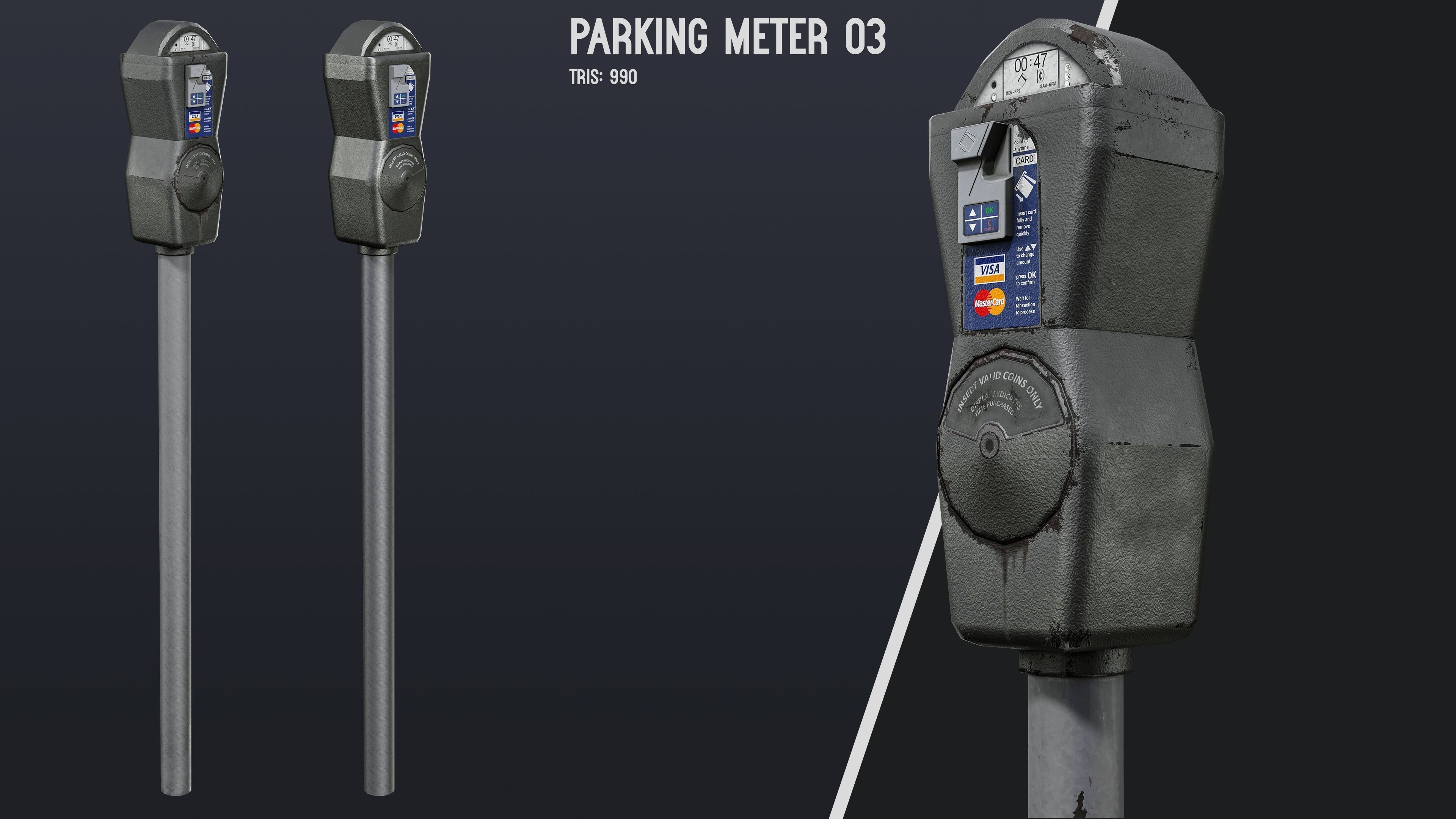 3D model 25 Low Poly Street Props Vol01 VR / AR / low-poly | CGTrader