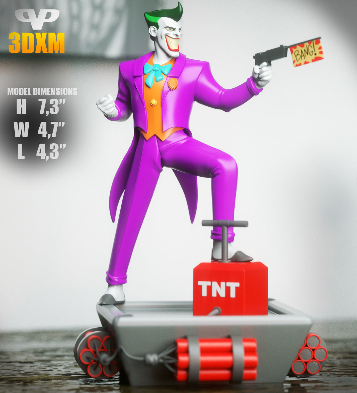 Joker Animated STL for 3D Printing 3DXM ChibiSTL 3D model 3D printable ...