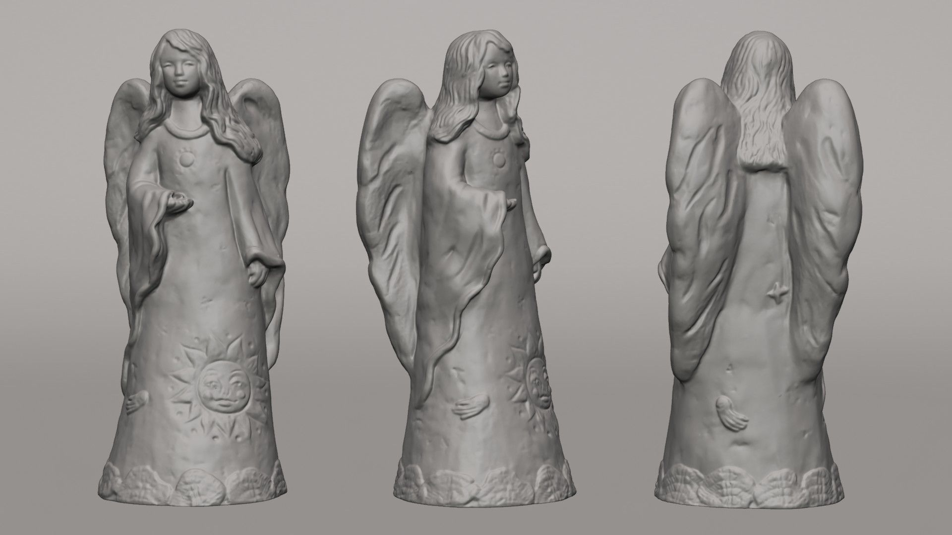 Angel Statue - STL printable 3D model 3D printable | CGTrader