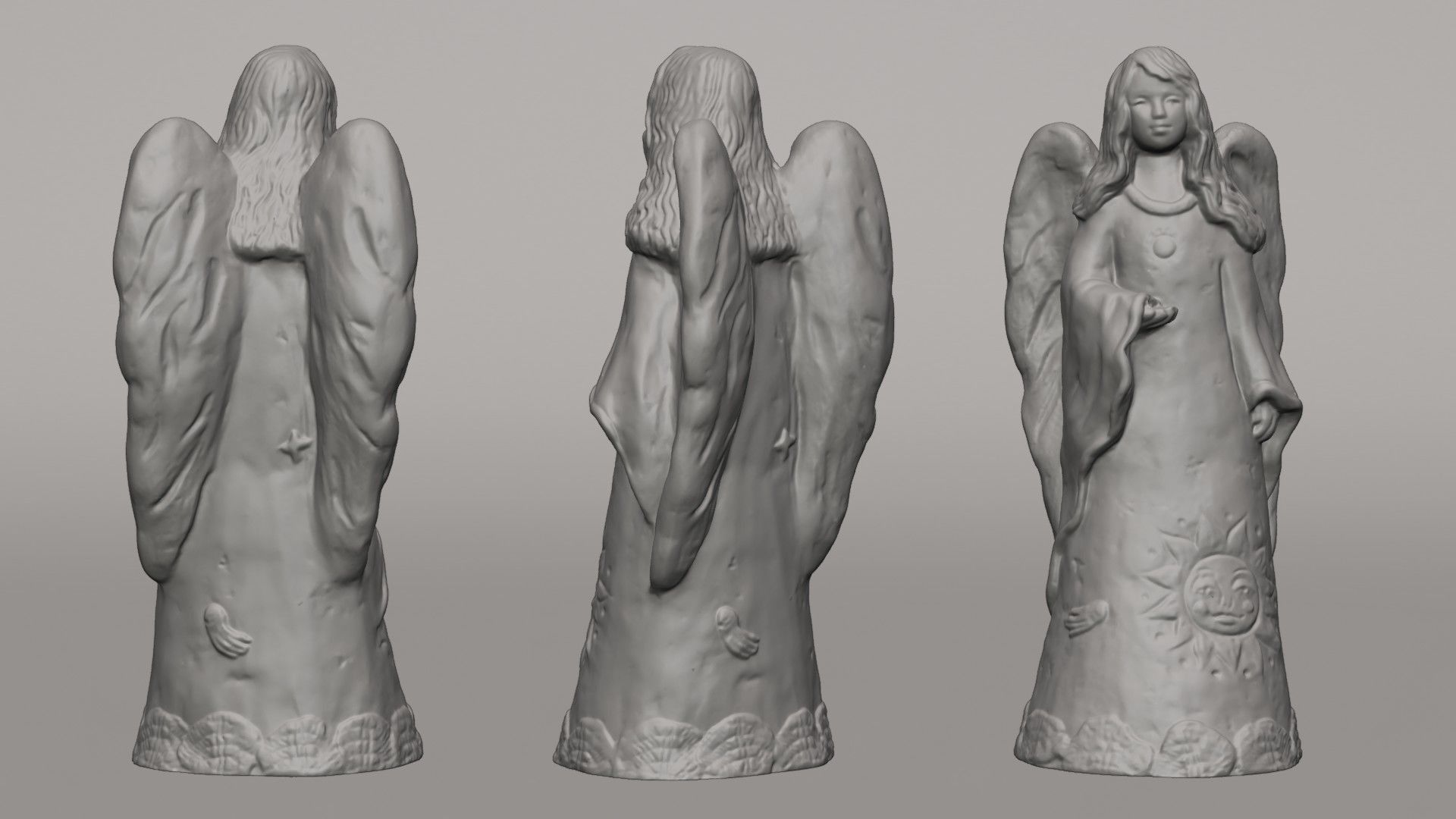 Angel Statue - STL printable 3D model 3D printable | CGTrader