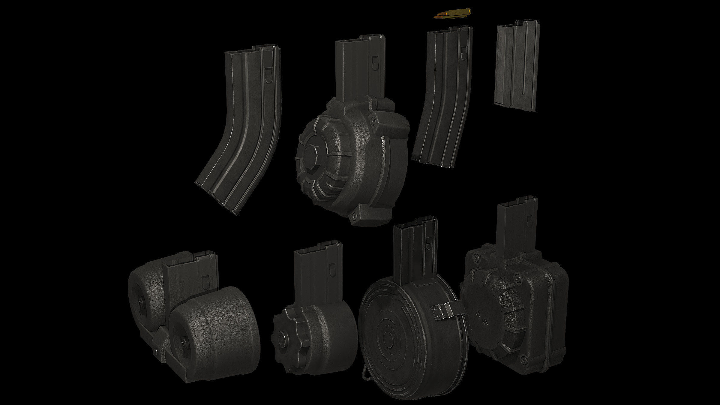 AR15 Magazine Set 3D model | CGTrader
