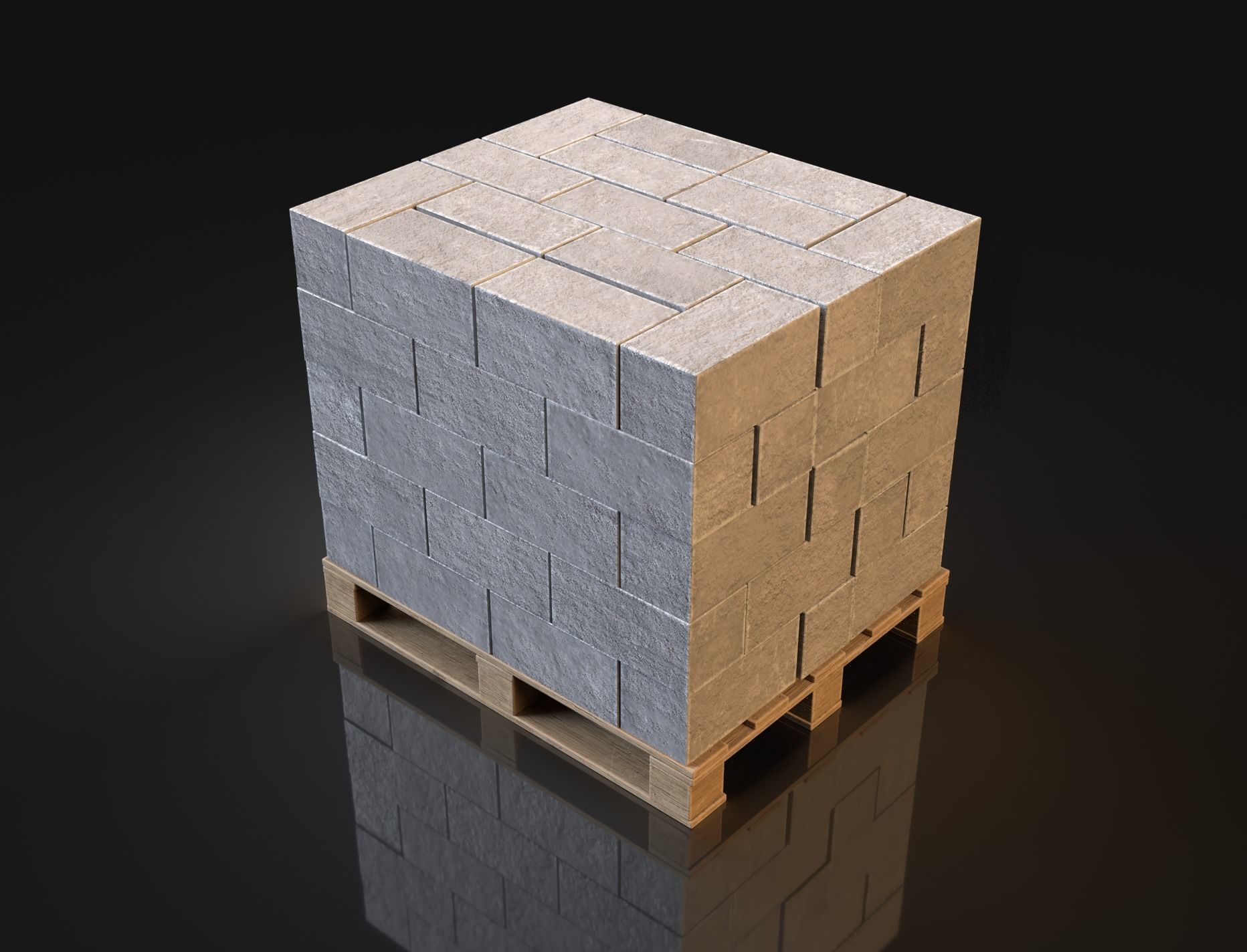 Concrete Block Set free 3D model | CGTrader