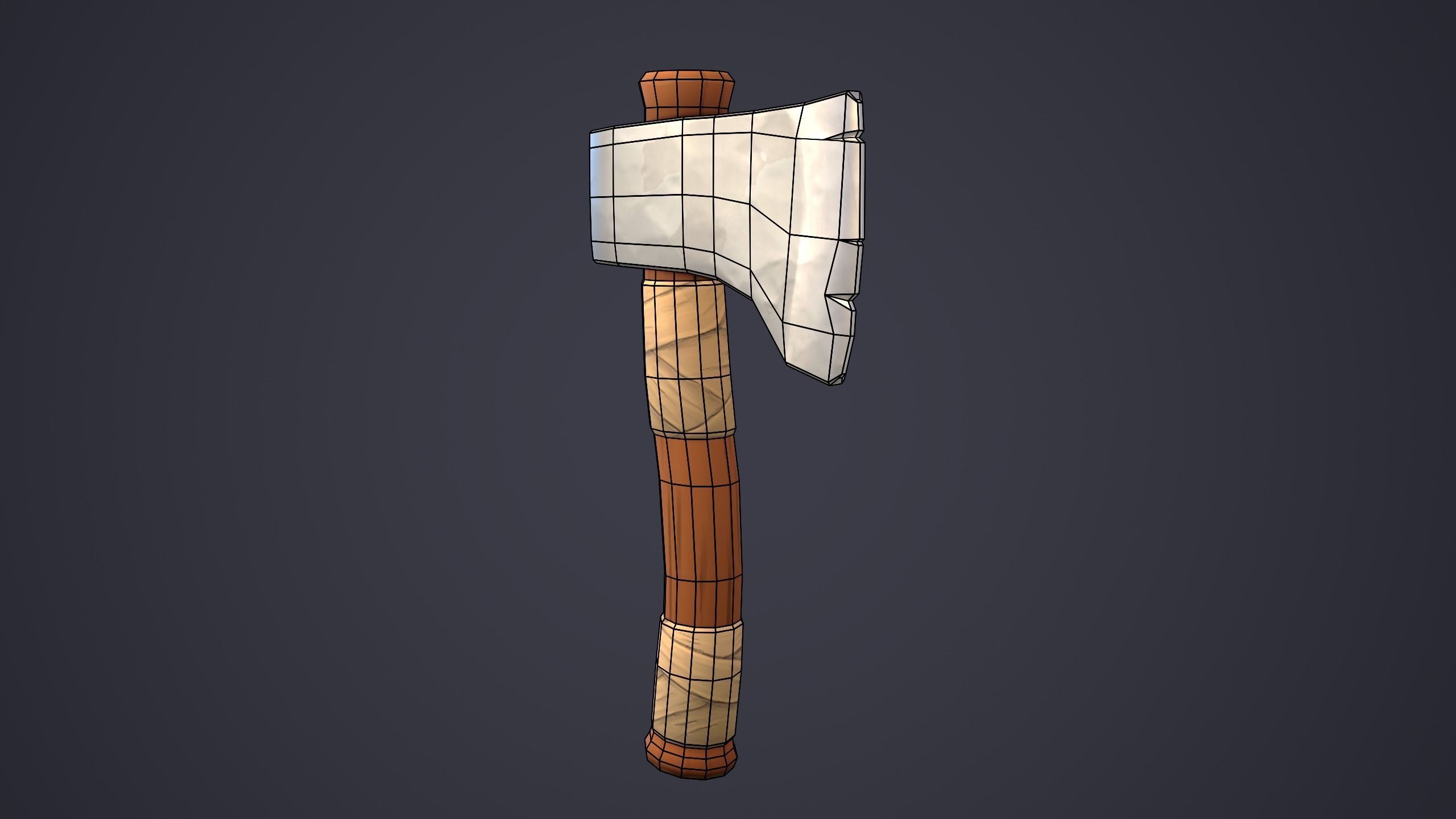 Stylized Axe - Free Lowpoly Model free VR / AR / low-poly 3D model ...