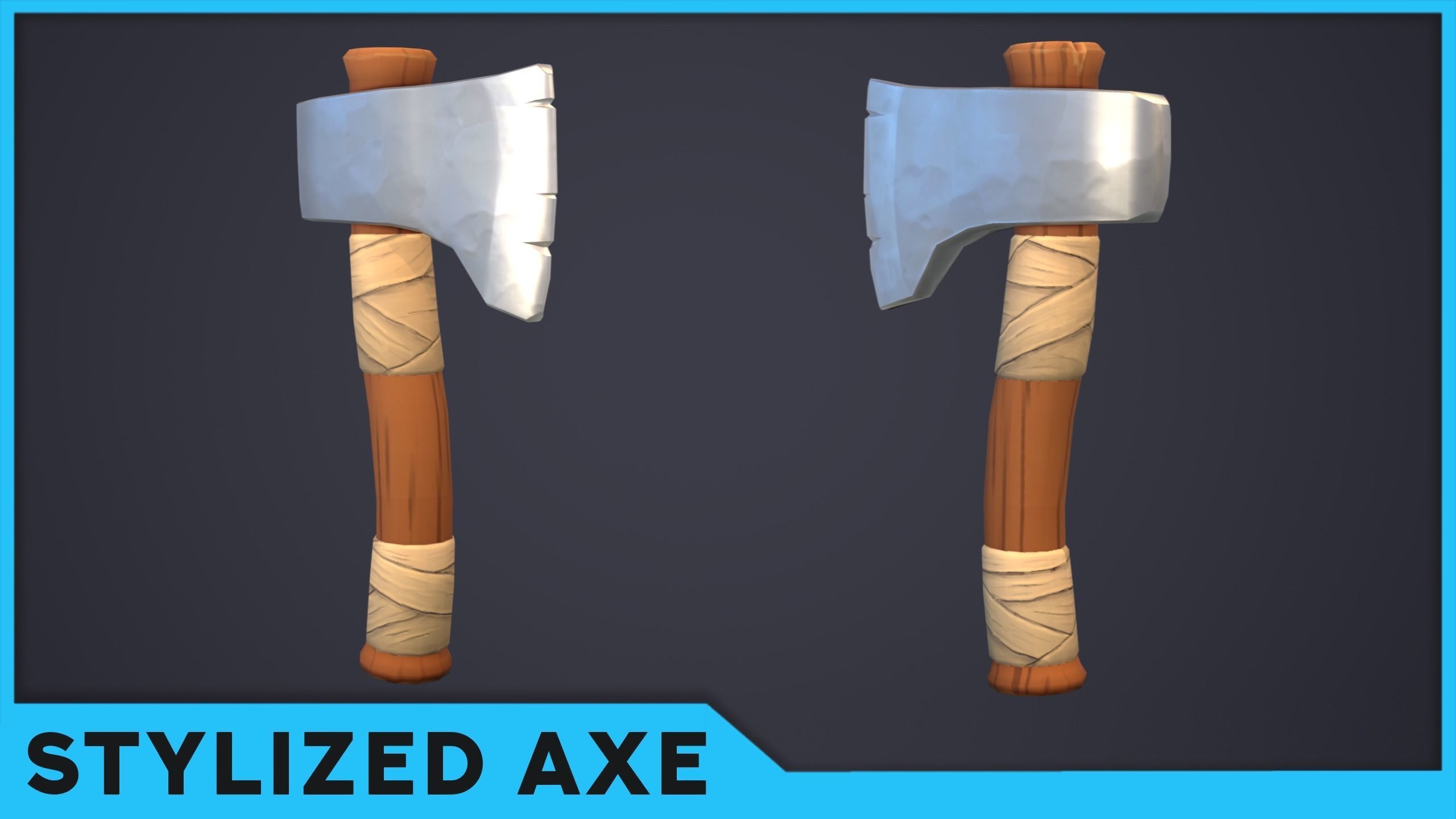 Stylized Axe - Free Lowpoly Model free VR / AR / low-poly 3D model ...