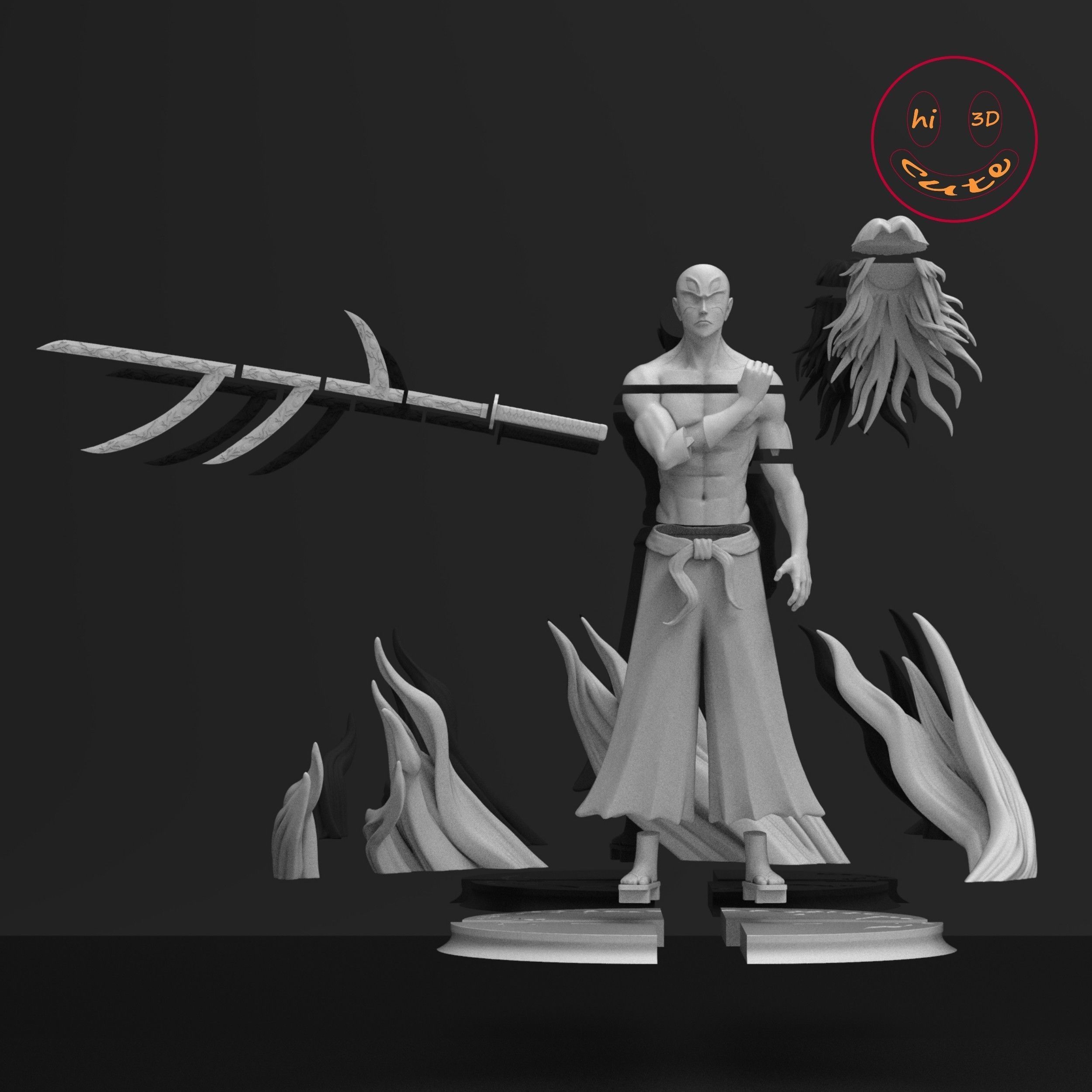 DEMON SLAYER KIMETSU NO YAIBA KOKUSHIBO 3D model 3D printable | CGTrader