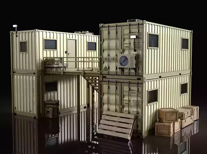 Military Container Stage Props free 3D model | CGTrader
