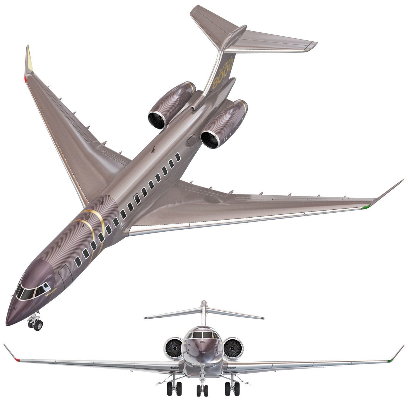 Bombardier Global 8000 aircraft 3D model | CGTrader