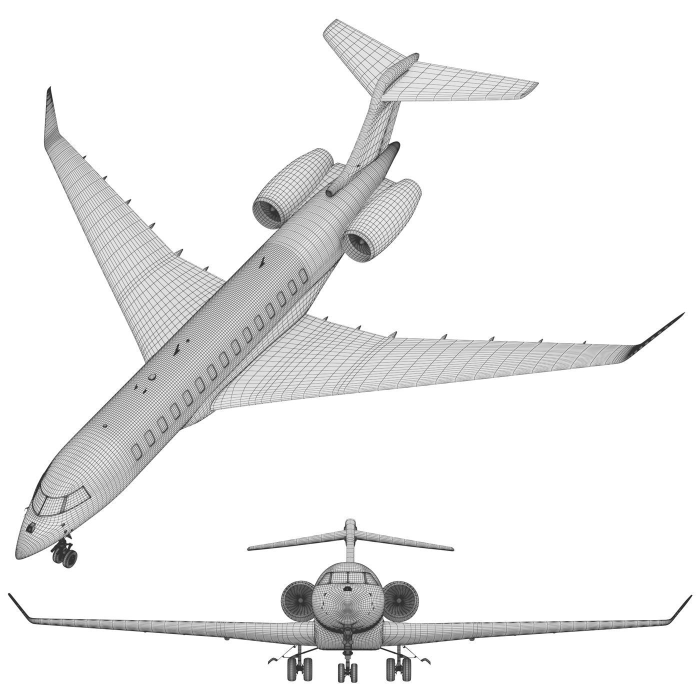 Bombardier Global 8000 aircraft 3D model | CGTrader