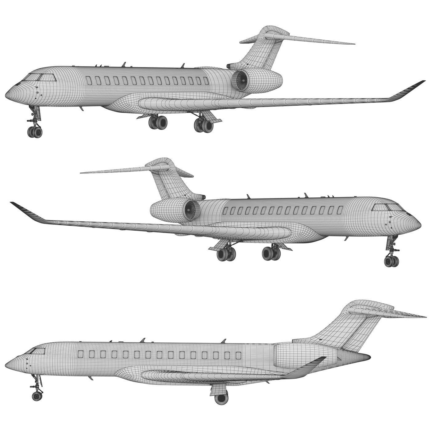 Bombardier Global 8000 aircraft 3D model | CGTrader