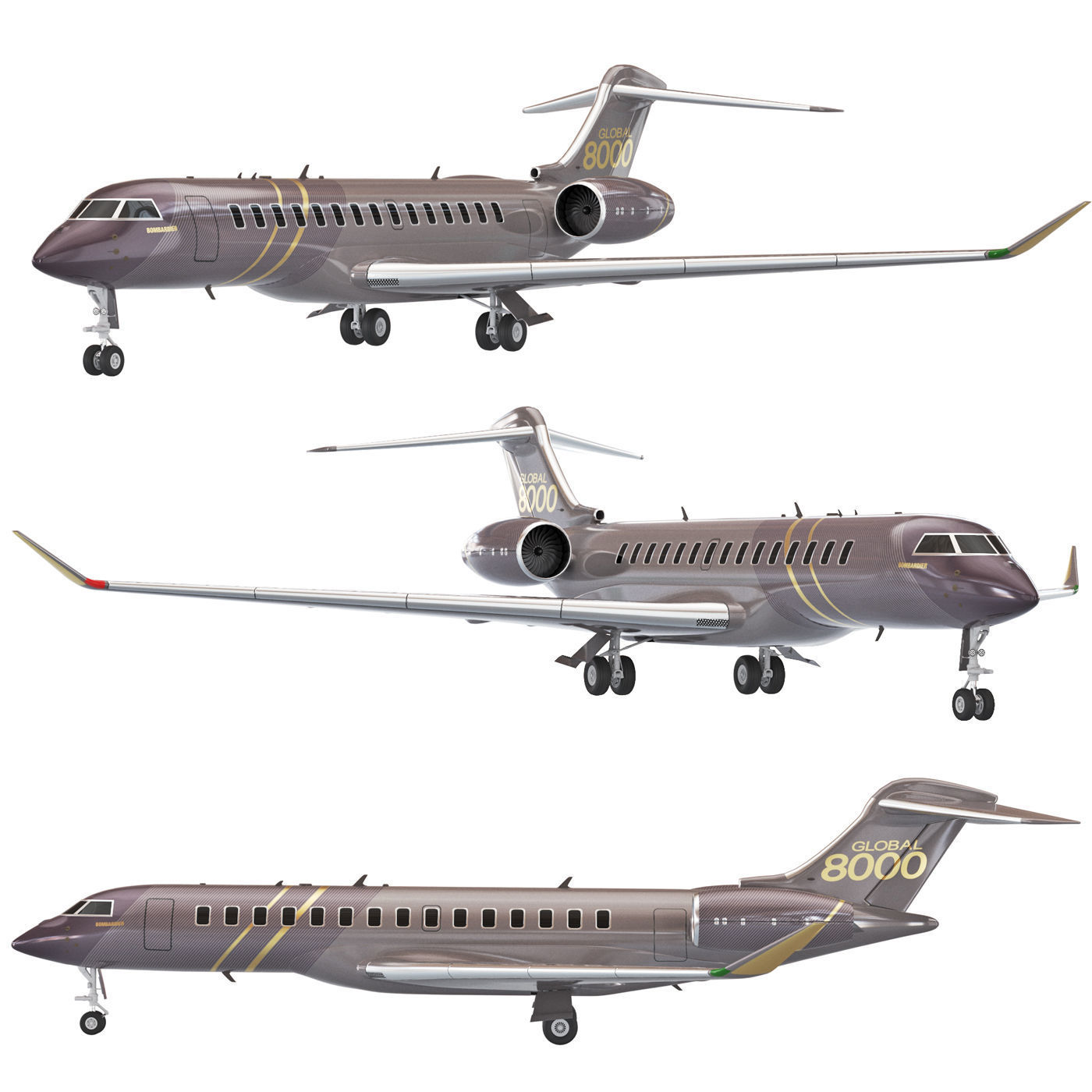 Bombardier Global 8000 aircraft 3D model | CGTrader