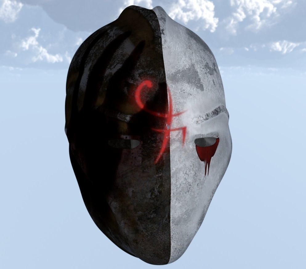 Helmet two faces sci fi 3D model | CGTrader