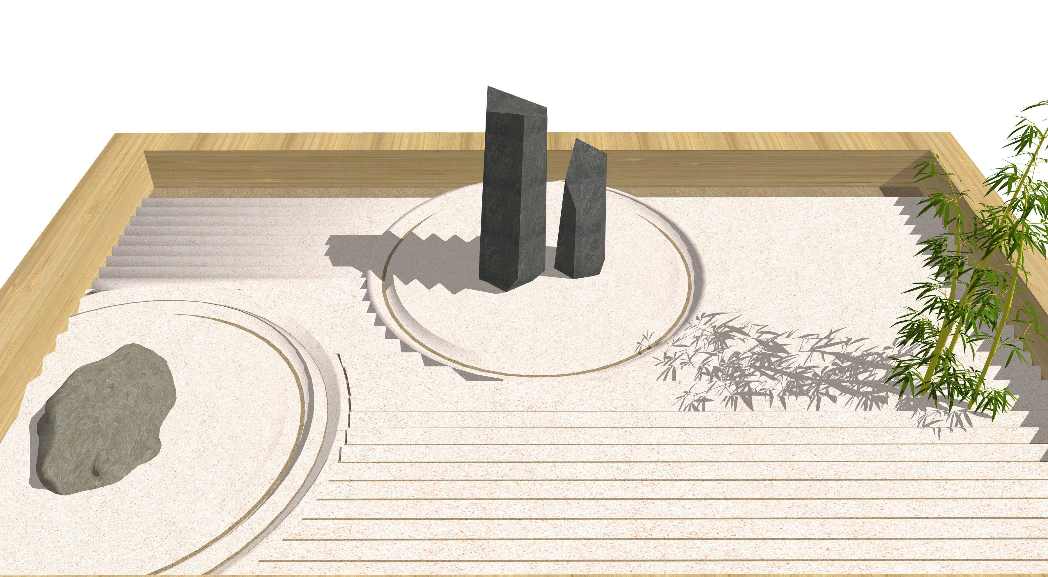26 Japanese landscape sketches and dry landscape SU models 3D model ...