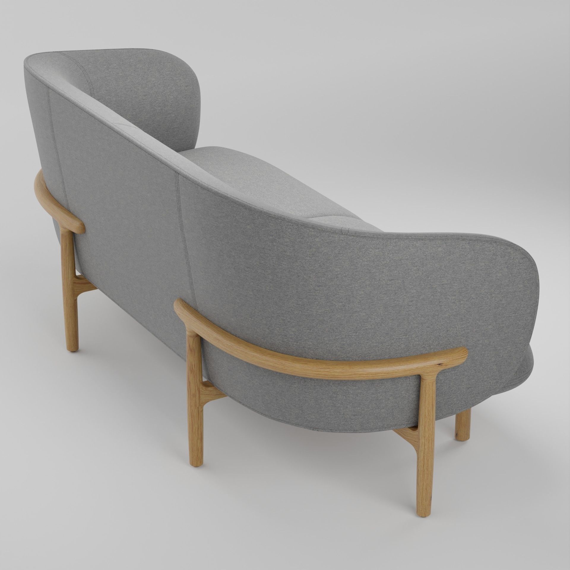 Wooden Two Seater Lounge Chair 3D Model Artisan Mela Lounge Sofa 3D ...