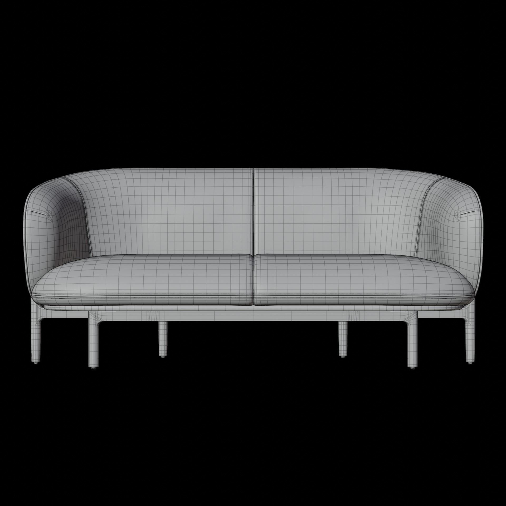 Wooden Two Seater Lounge Chair 3D Model Artisan Mela Lounge Sofa 3D ...