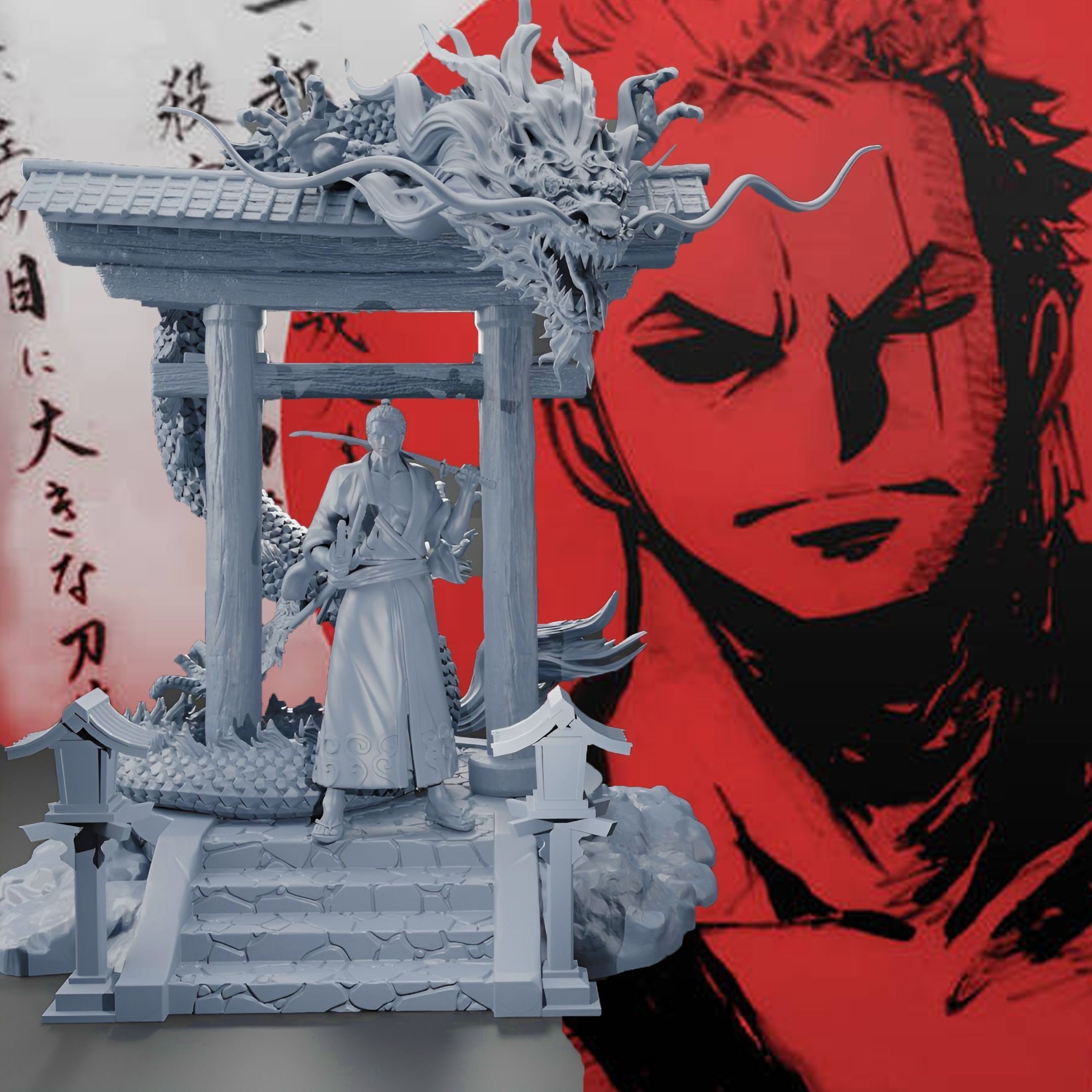 ZORO WANO - ONE PIECE - 3D MODEL PRINT 3D model 3D printable | CGTrader