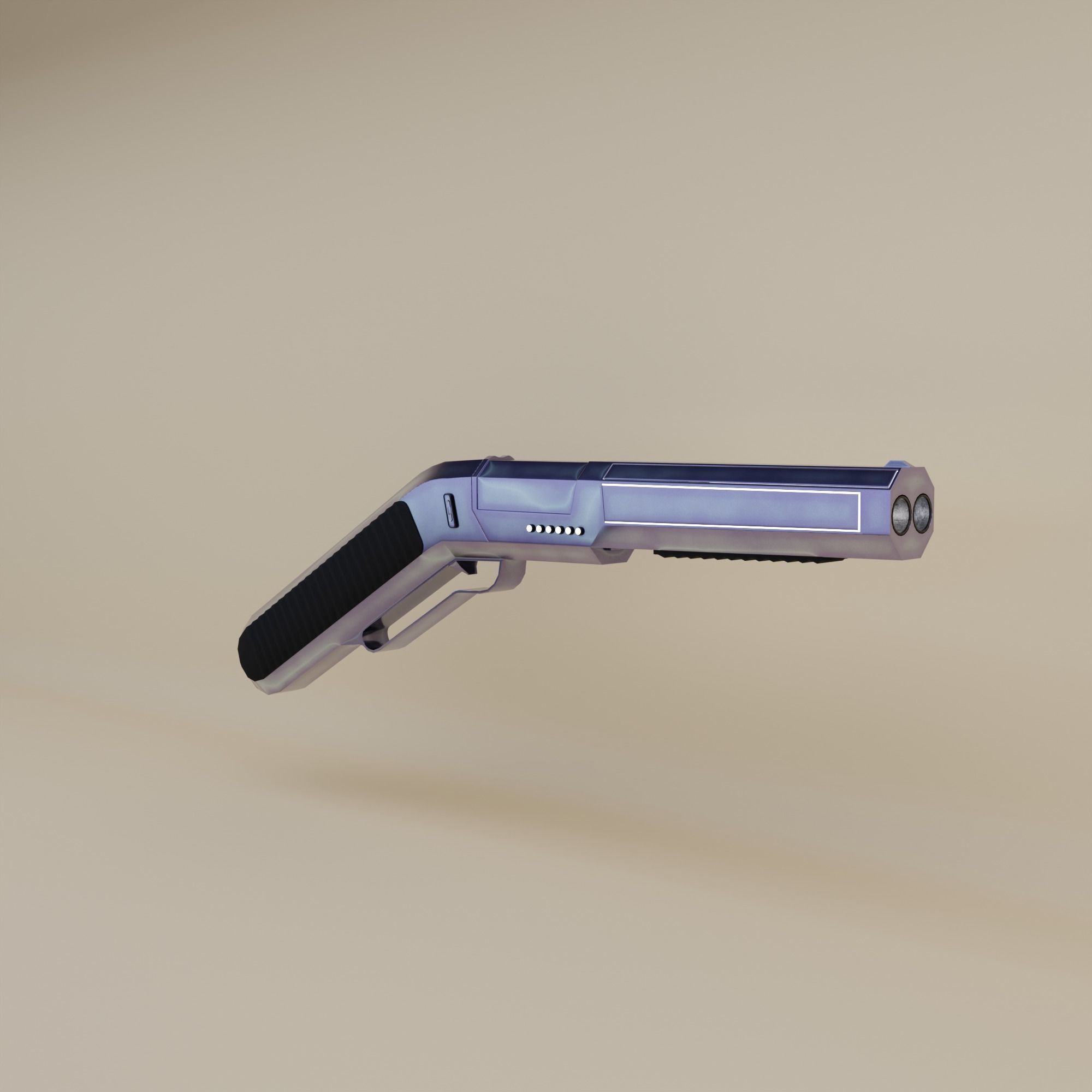 Sci-fi Double-barrel free VR / AR / low-poly 3D model | CGTrader