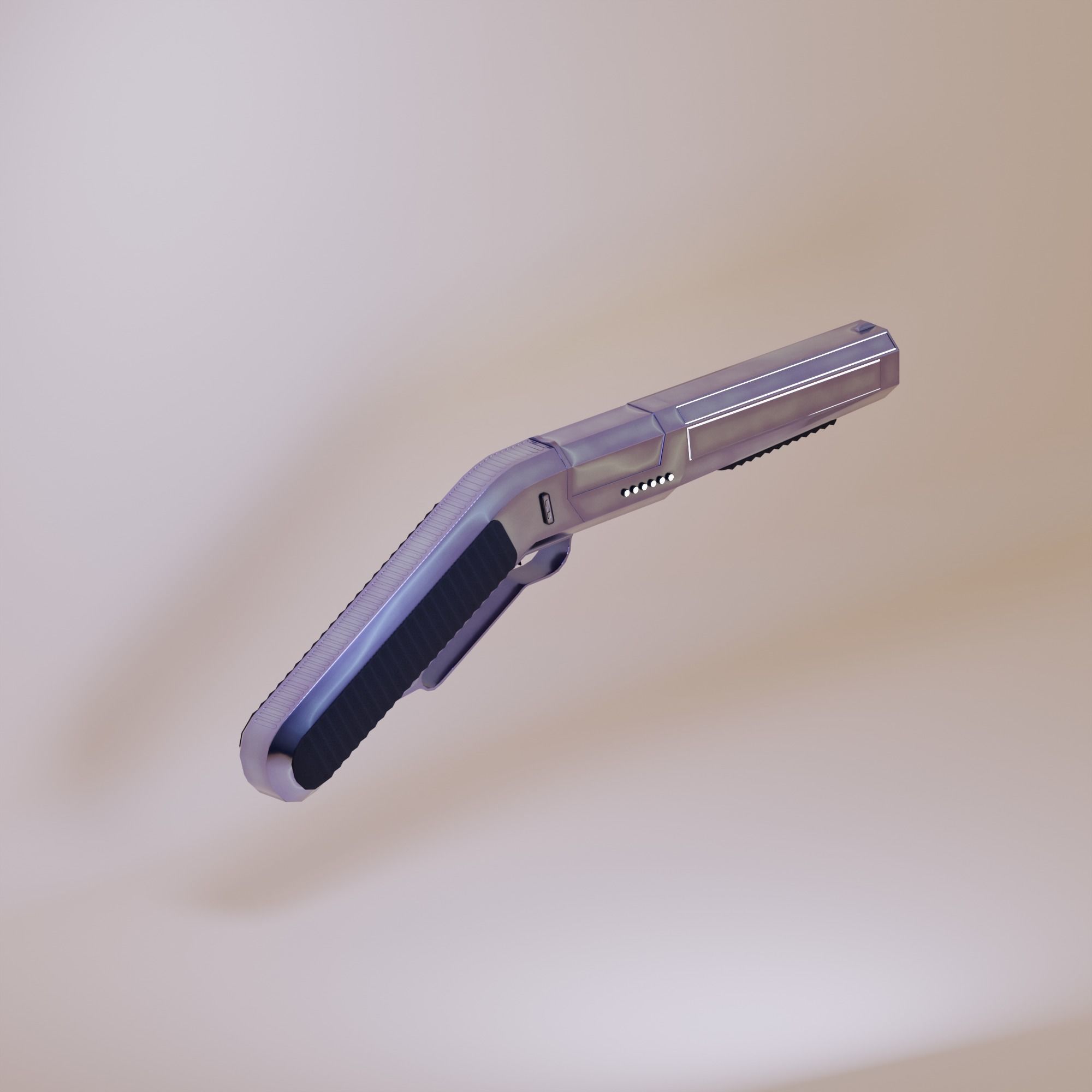 Sci-fi Double-barrel free VR / AR / low-poly 3D model | CGTrader