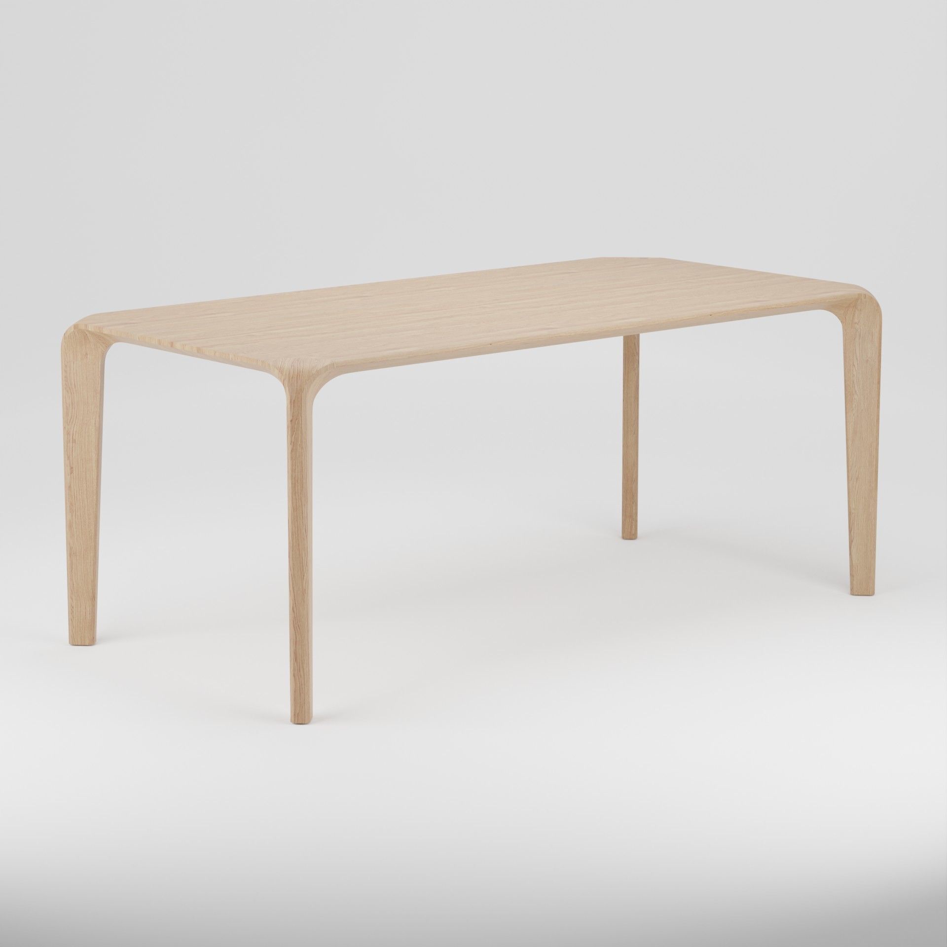 Wooden Dining Table 3D Model Artisan Flow 3D model | CGTrader