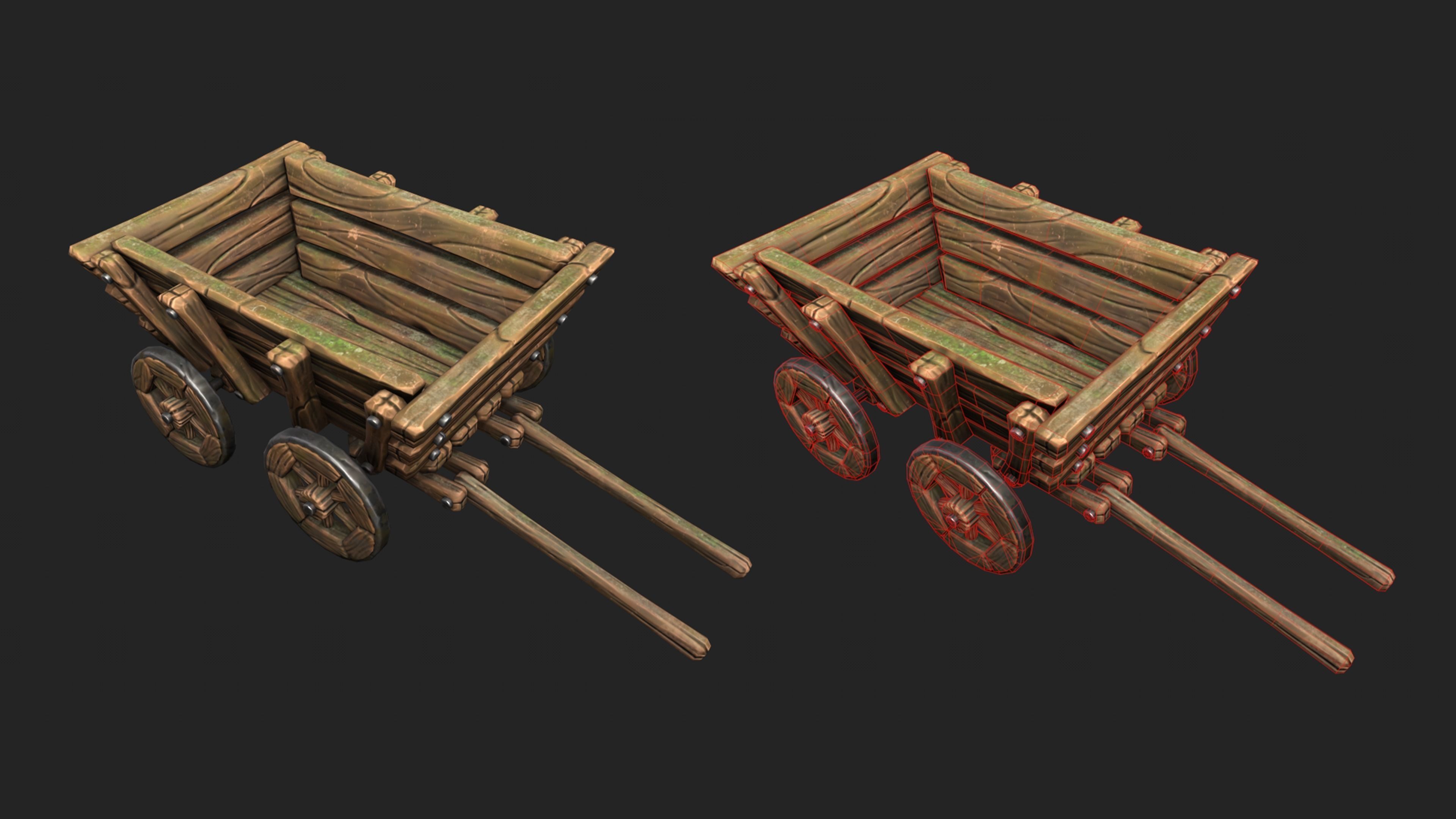 3D model Stylized Cart - Gameready Asset VR / AR / low-poly | CGTrader