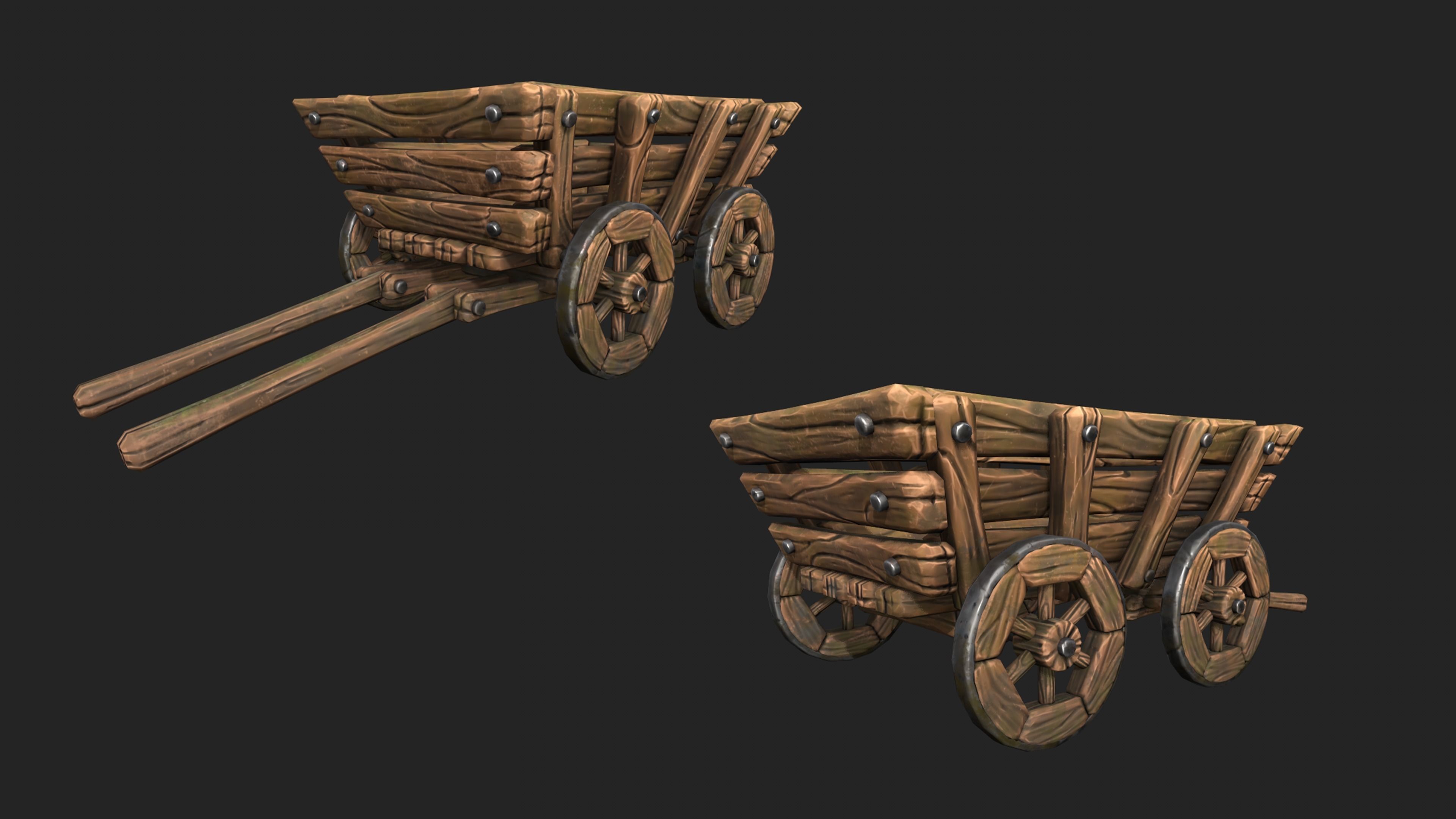 3D model Stylized Cart - Gameready Asset VR / AR / low-poly | CGTrader