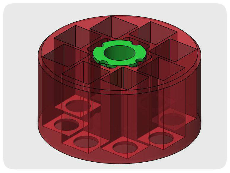 Halbach array holder for NMR spectrometer free 3D model 3D printable ...