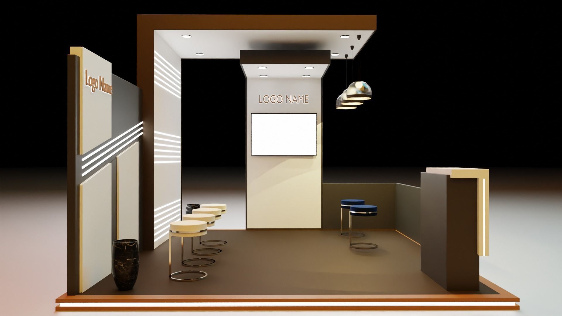 Exhibition stall 3d model 4x4 2 By illimix 3D Studio 3D model | CGTrader