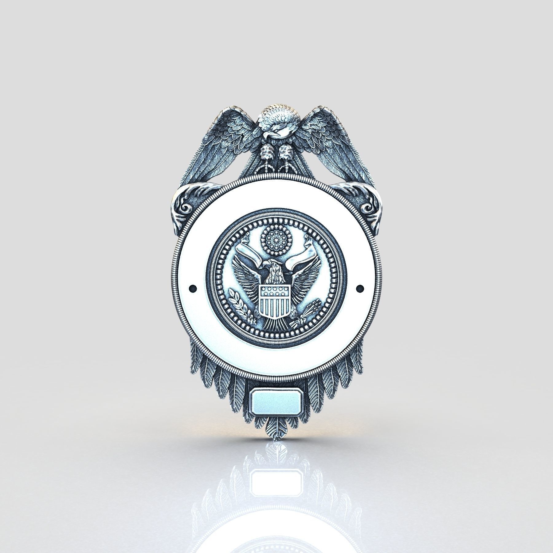 District Badge 3D model 3D printable | CGTrader