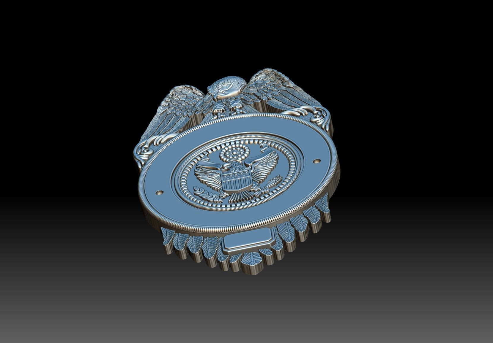 District Badge 3D model 3D printable | CGTrader