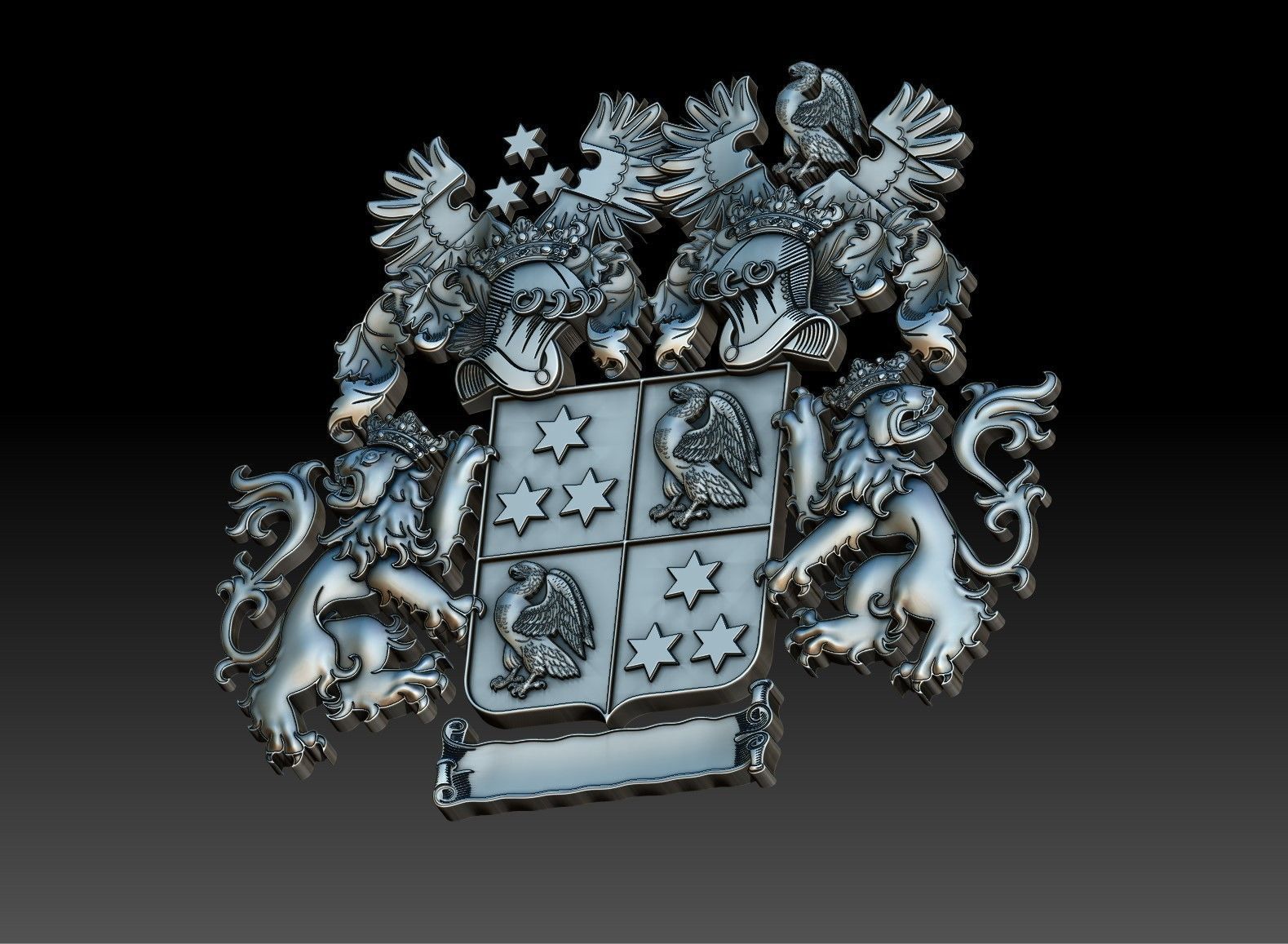 Lion and phoenix 3D model 3D printable | CGTrader