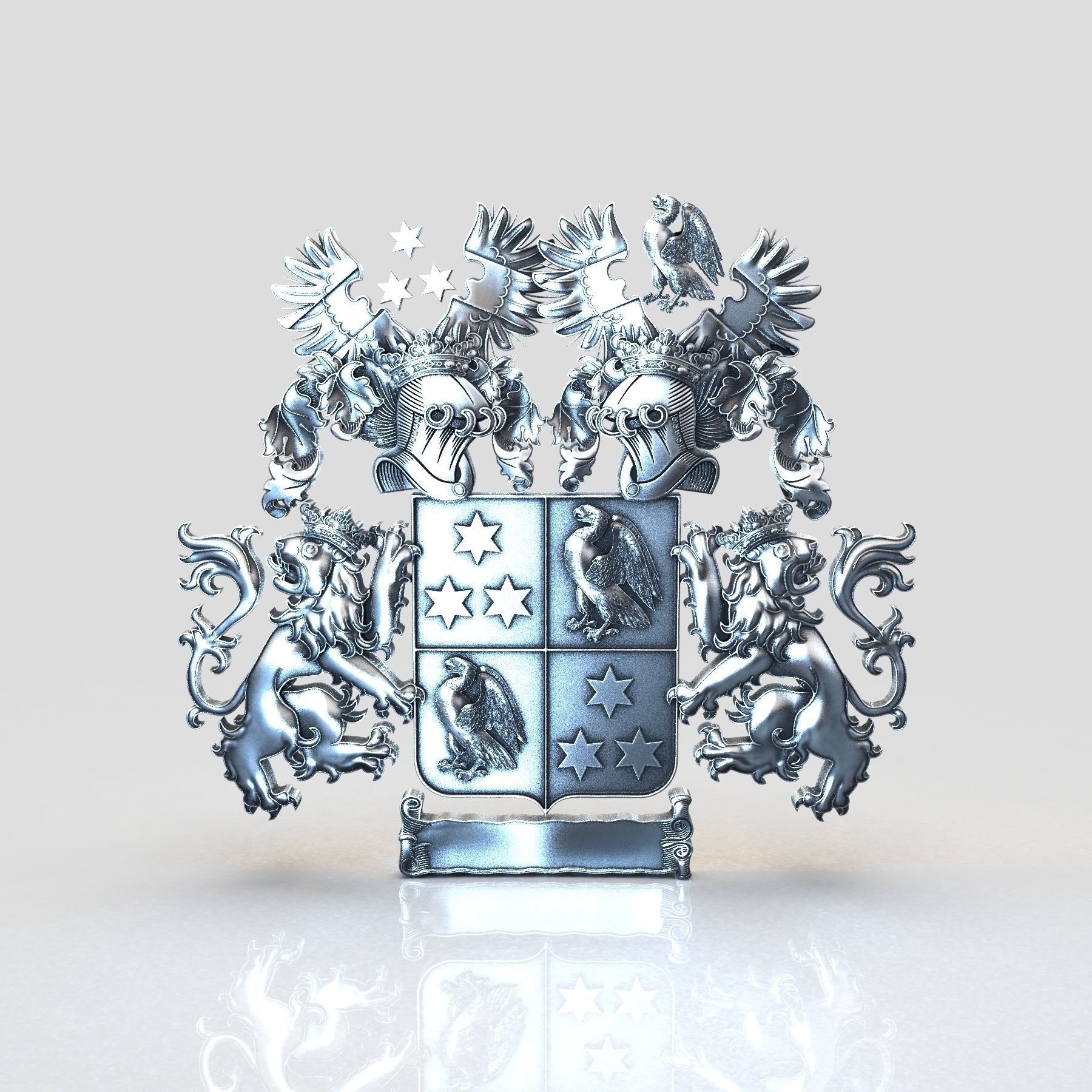 Lion and phoenix 3D model 3D printable | CGTrader