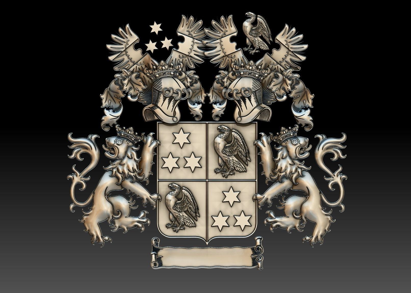 Lion and phoenix 3D model 3D printable | CGTrader