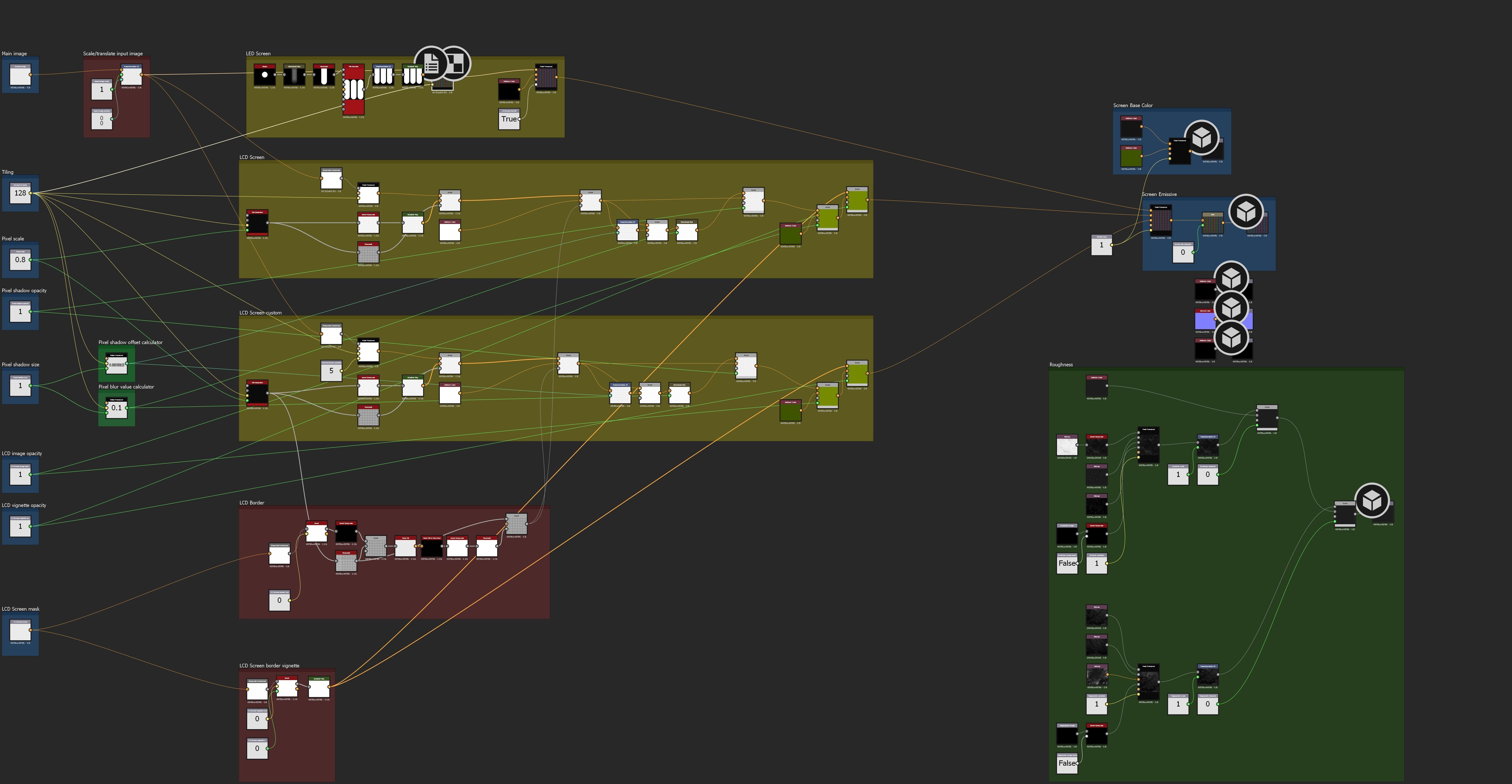 LCD Screen Procedural PBR Material Texture | CGTrader