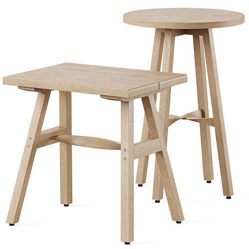 Side Table STUGGY and CRIB by Tom Raffield 3D model | CGTrader