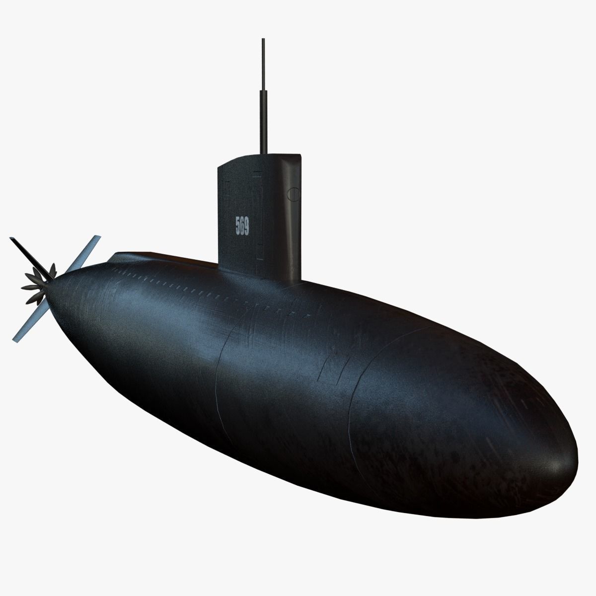3D model USS Albacore Submarine VR / AR / low-poly | CGTrader