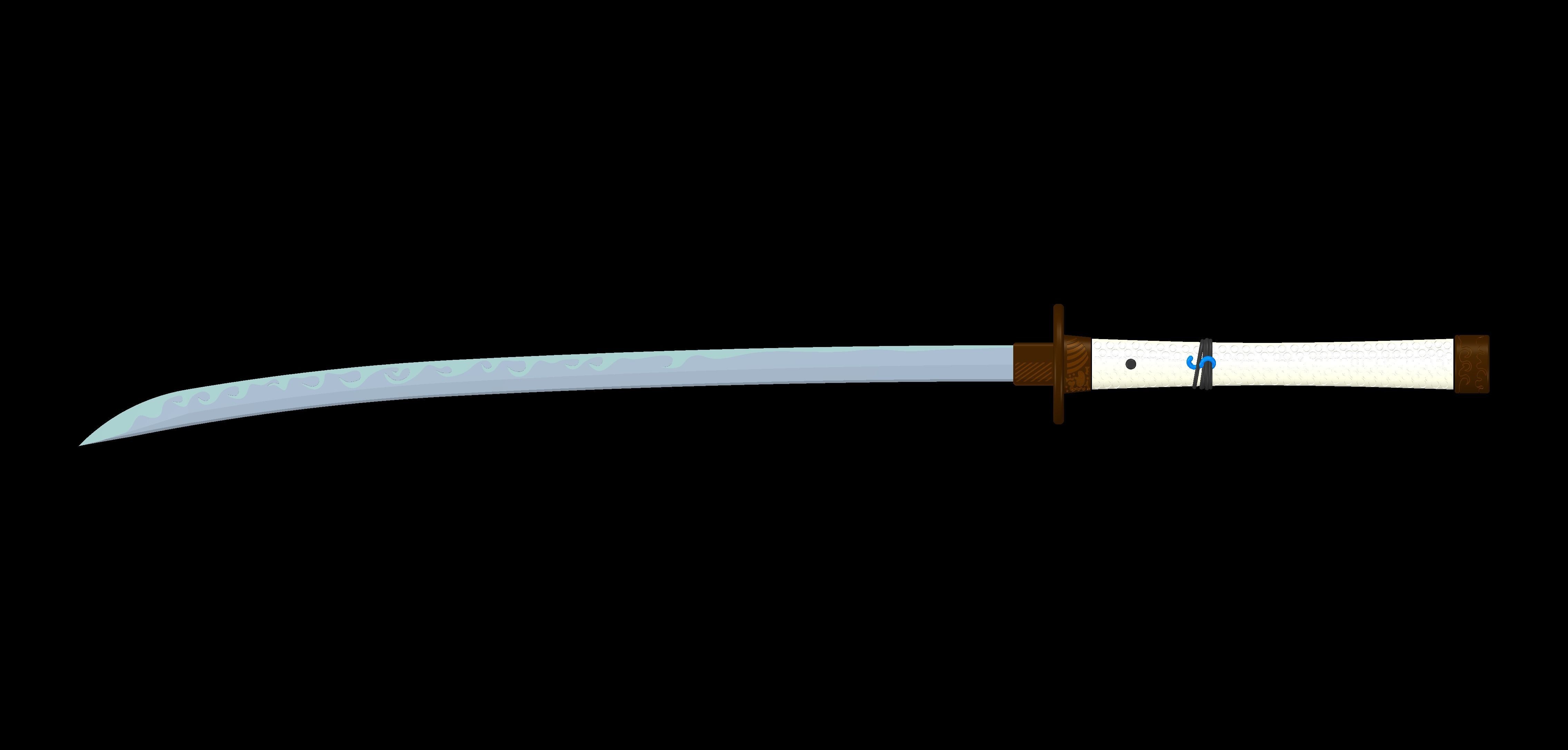 Mizu Katana Naginata Modular Scabbard Blue Eyed Samurai By CC3D 3D ...