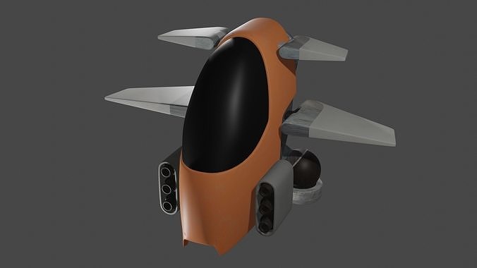 Android Fighter Pod 3D model animated rigged | CGTrader