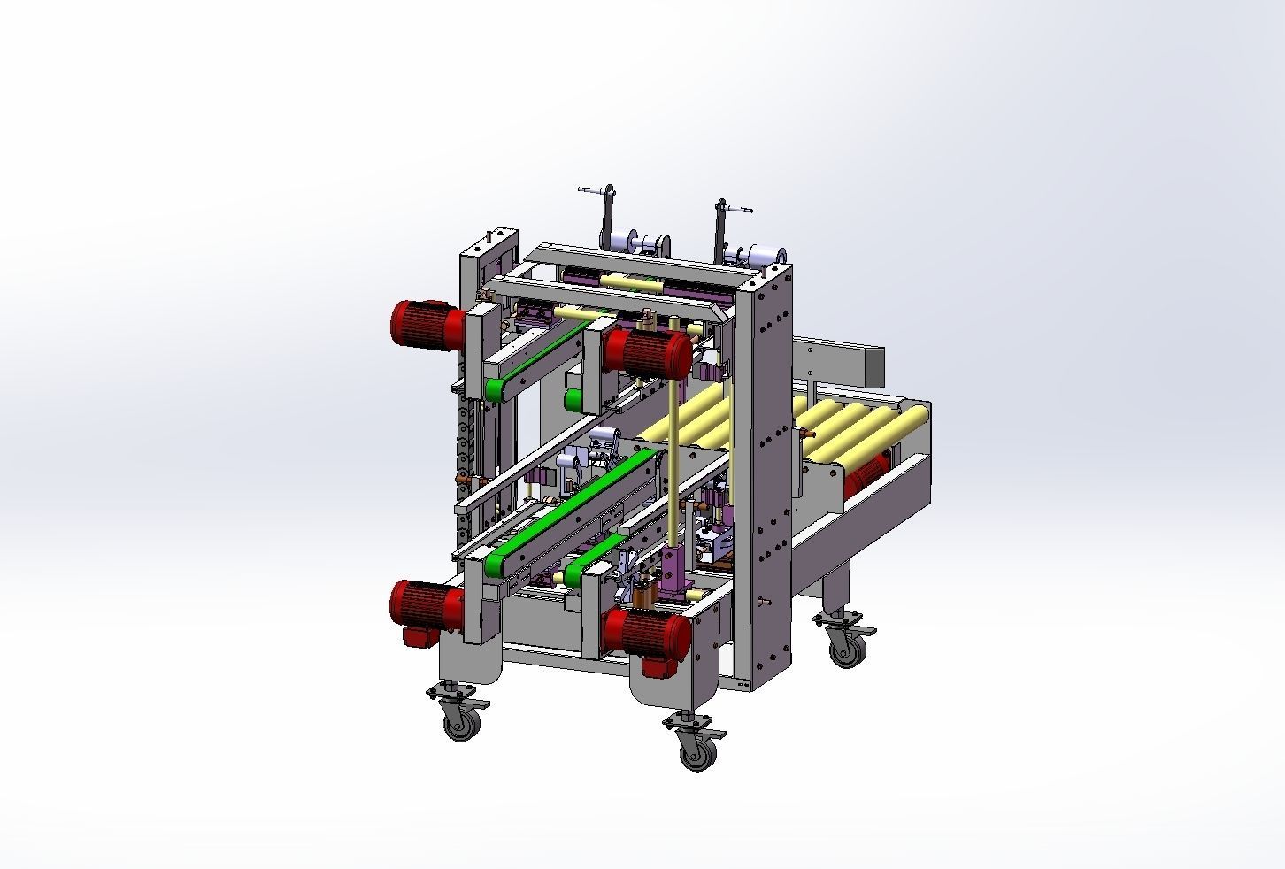 Packaging machine production process line 3D model | CGTrader