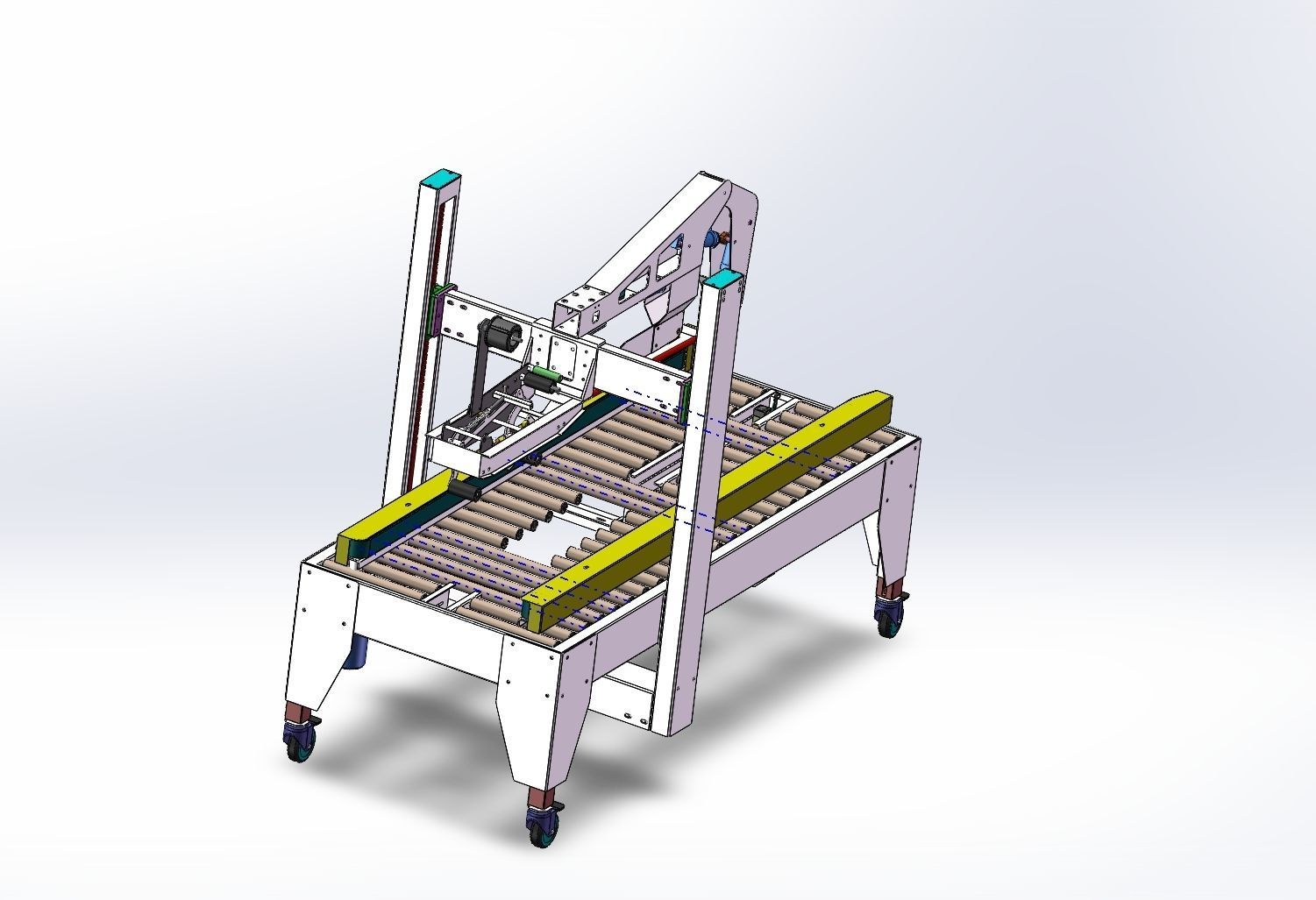 Packaging machine production process line 3D model | CGTrader