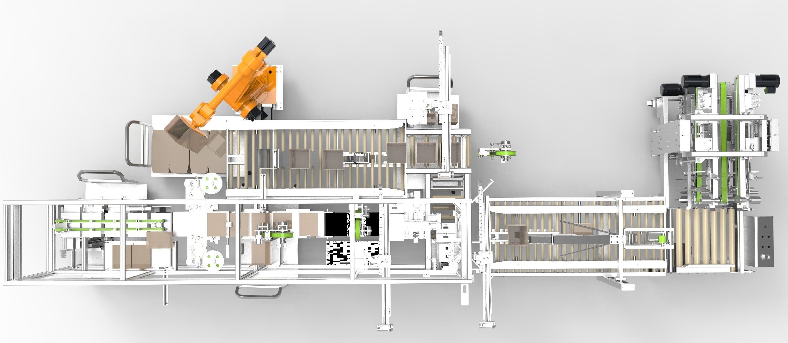 Packaging machine production process line 3D model | CGTrader