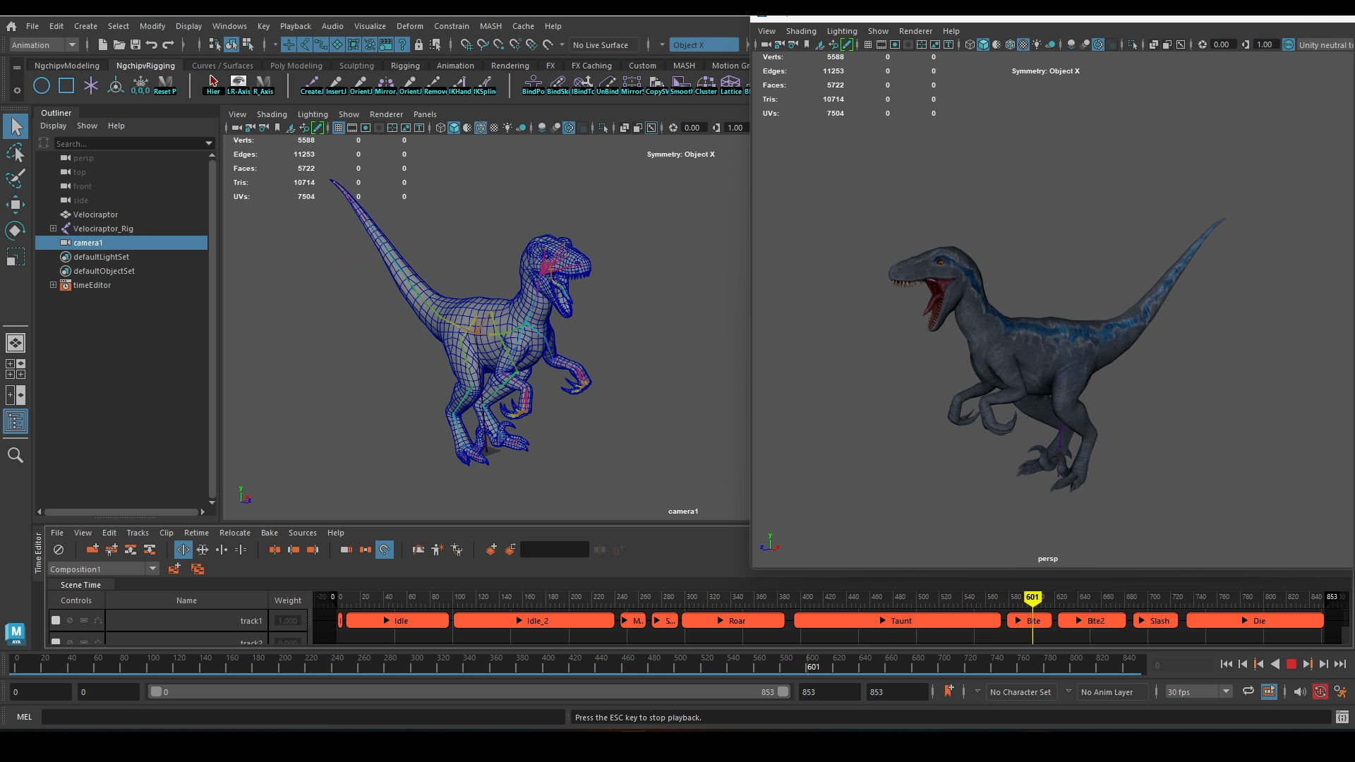 3D model Blue Raptor - Velociraptor VR / AR / low-poly | CGTrader